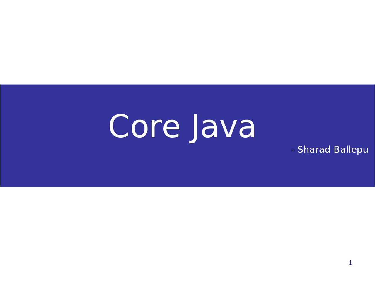 Java Core Programming Lecture Notes Java Programming Docsity 9497