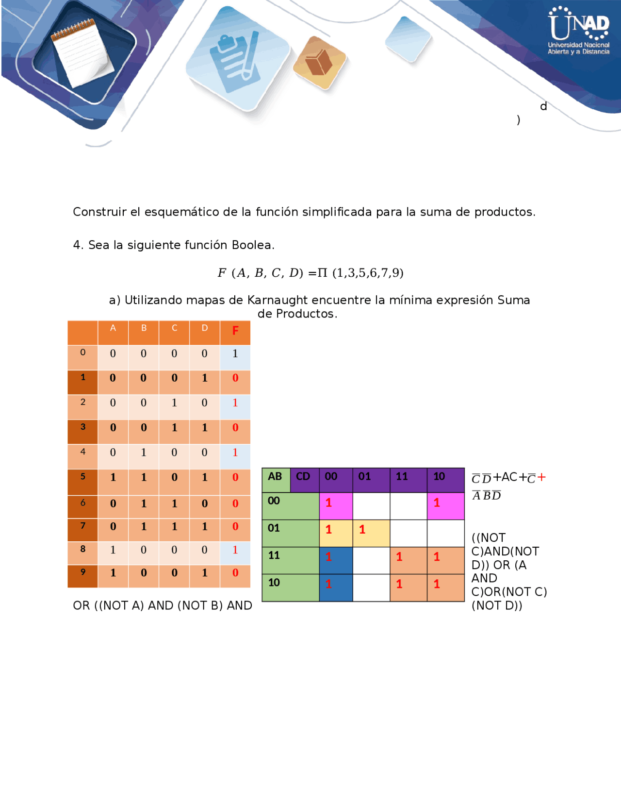 Tarea 2 Sistemas de Numeración y Simplificación isdf | Exercises of Digital Electronics | Docsity