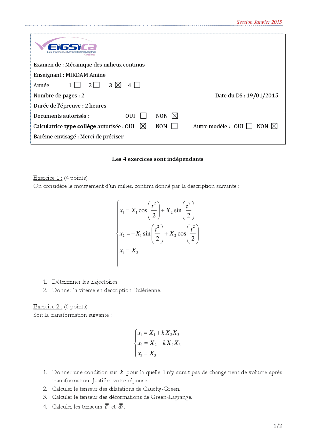 Cours complet de mmc | Study notes Mathematics | Docsity