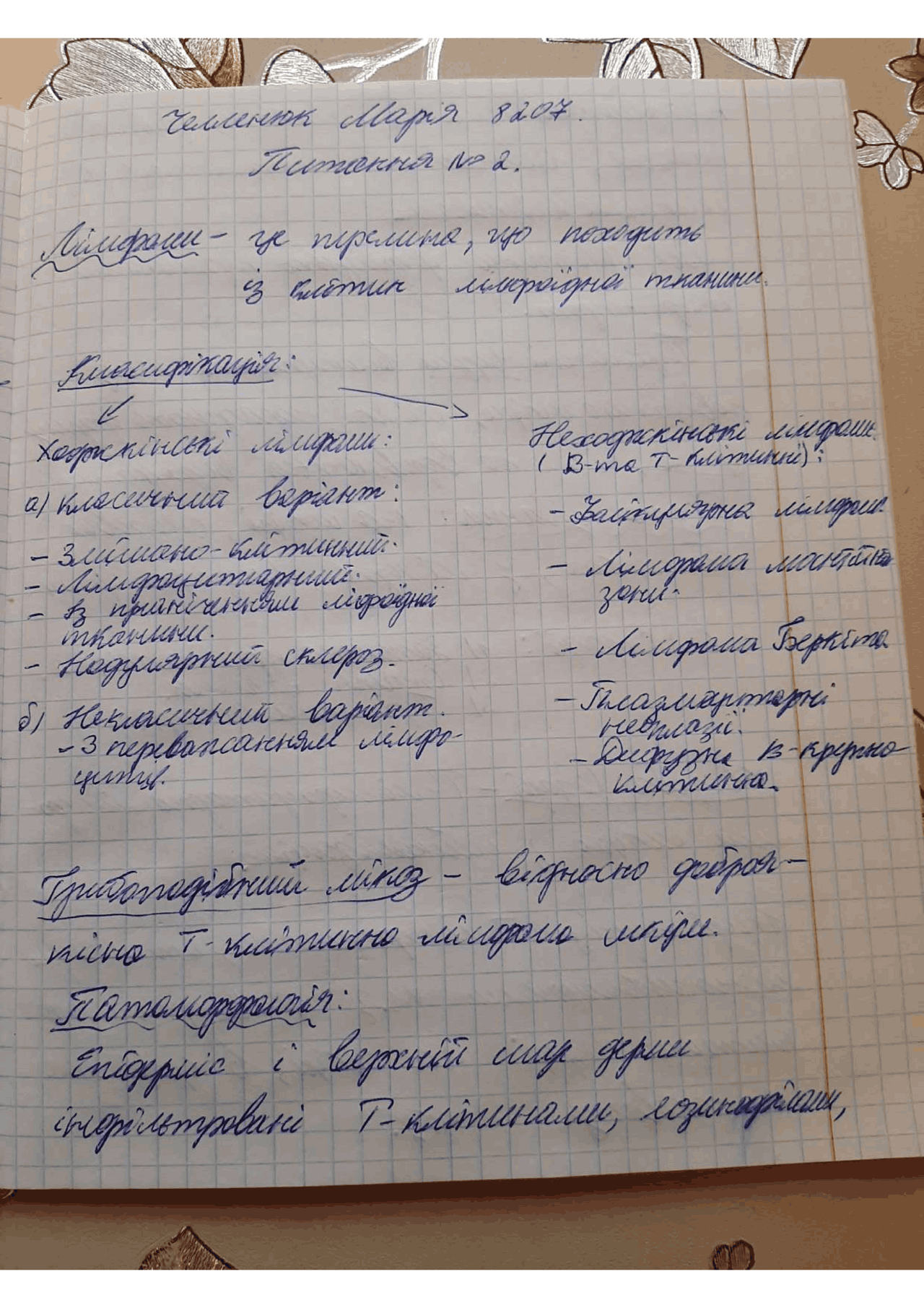 патологічна анатомія Схемы Патологическая анатомия Docsity