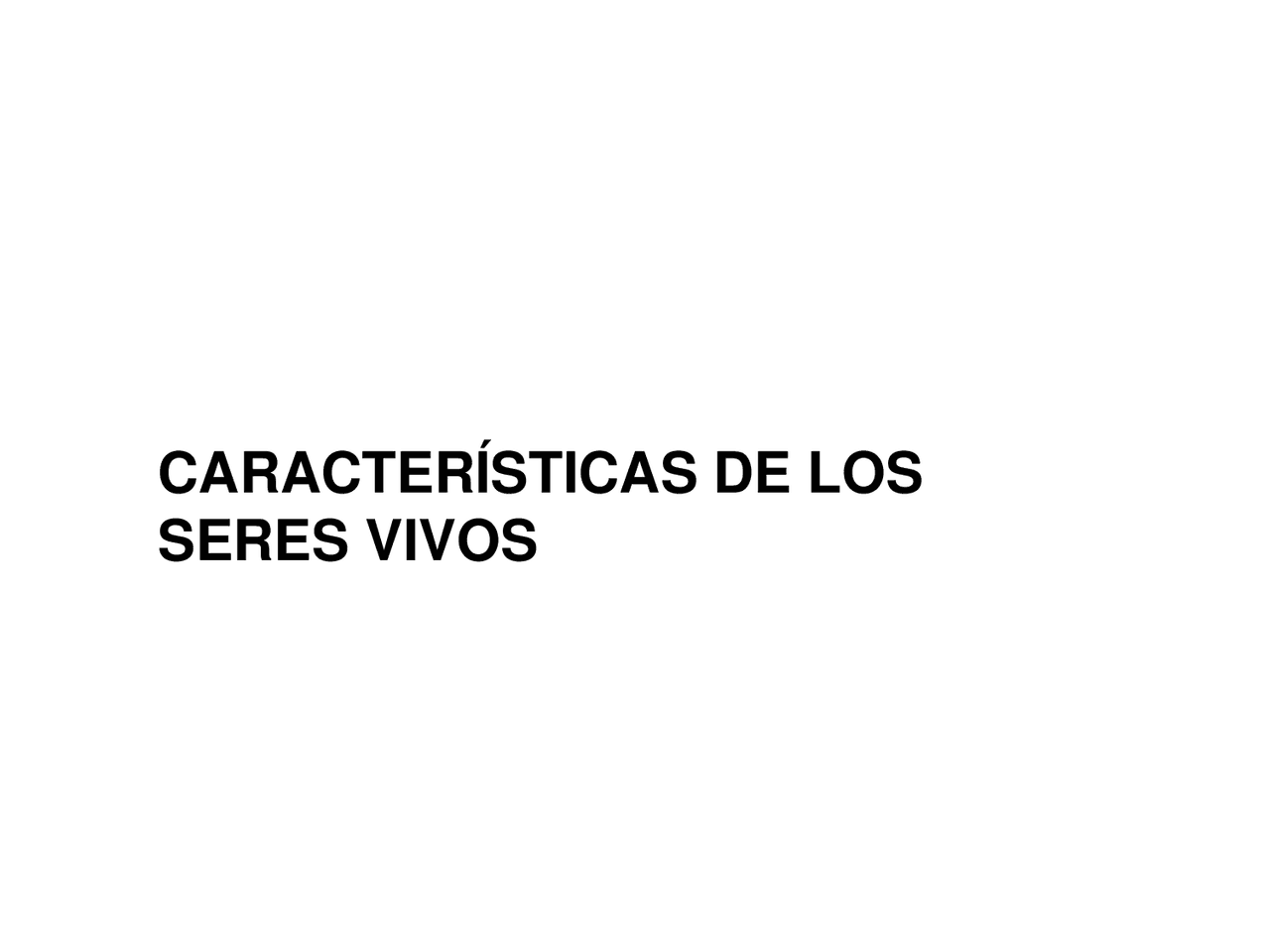 Características De Los Seres Vivos Apuntes De Biología Docsity