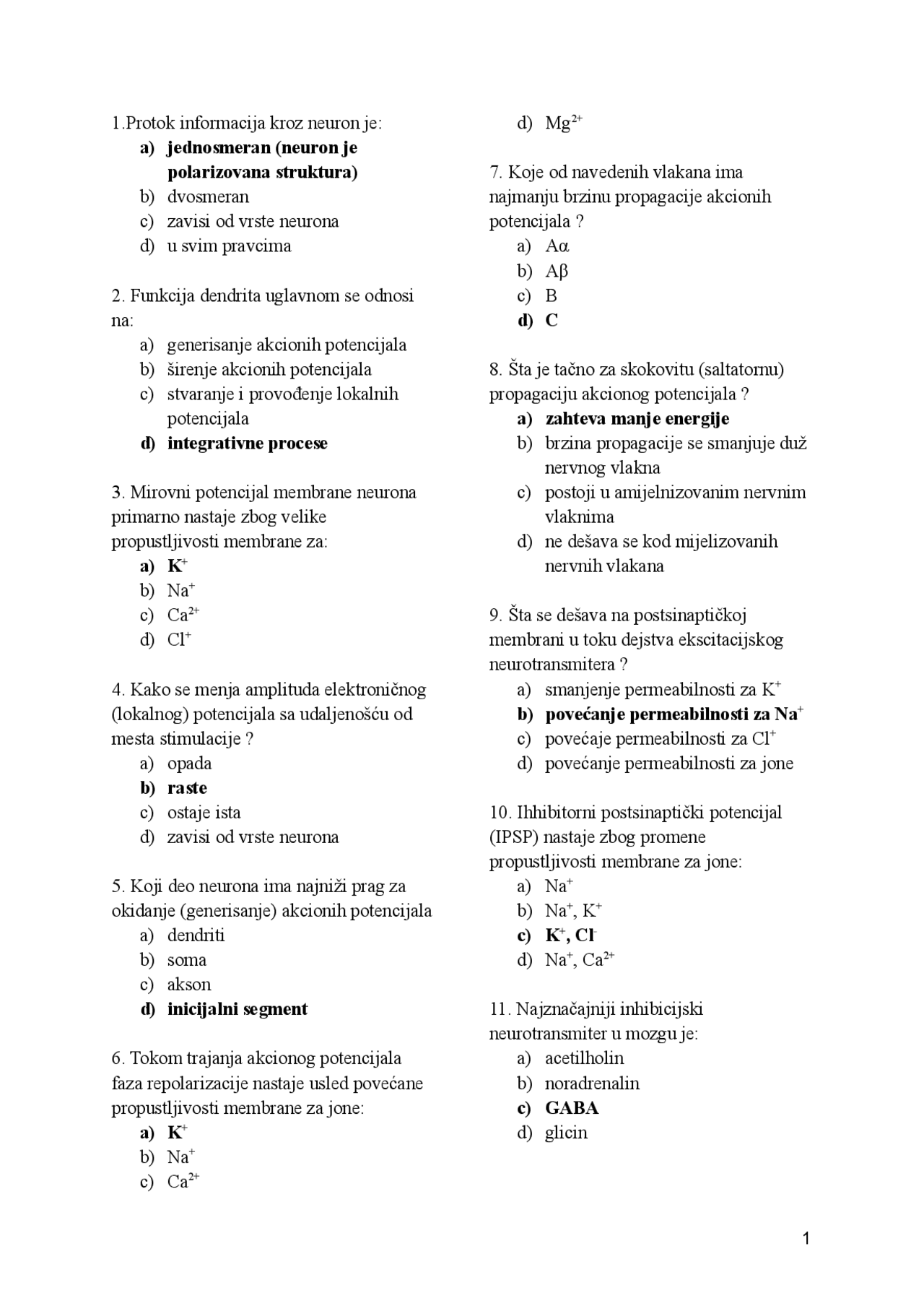 Fizilogija Sa Anatomijom Skripte Predlog Fiziologija Docsity