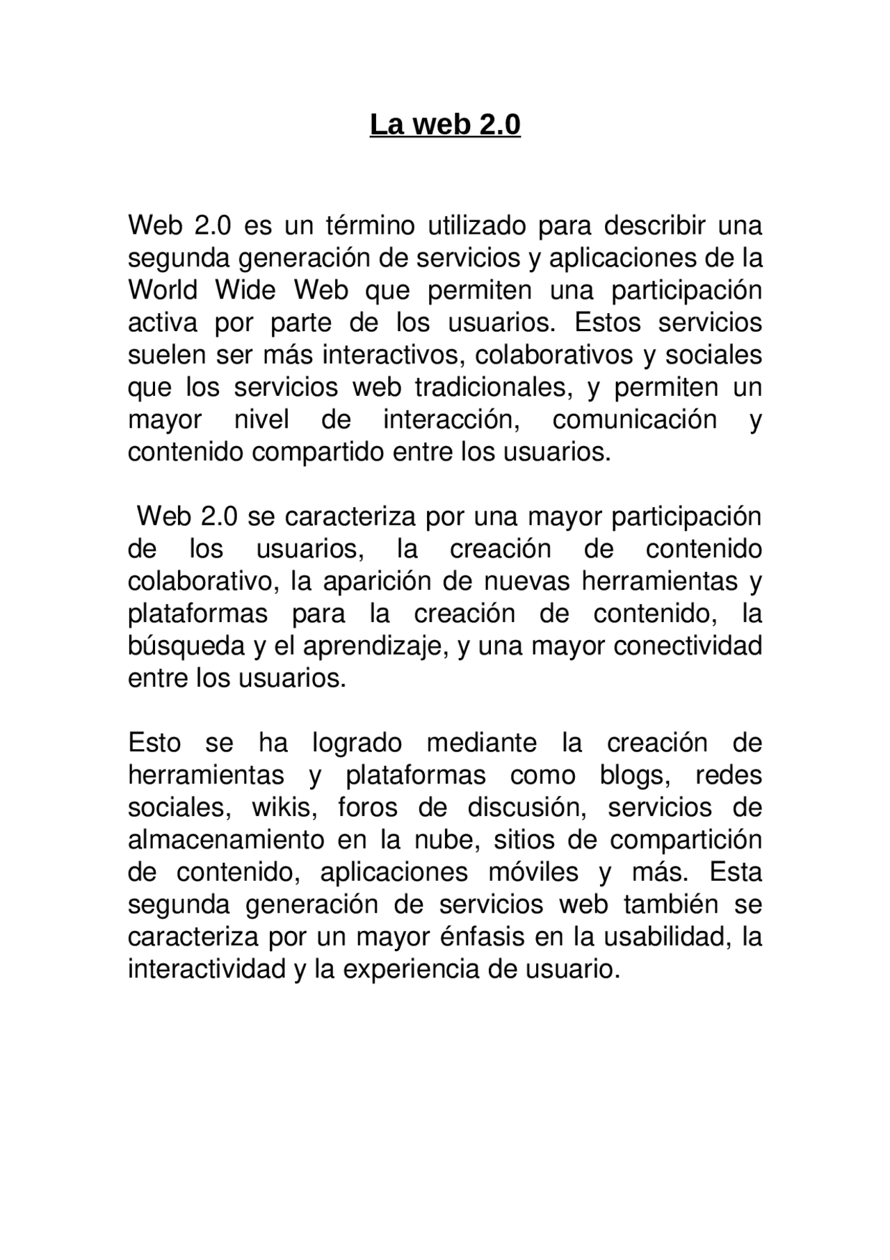 Resumen de la web 2.0 | Apuntes de Tecnología de la Información e ...