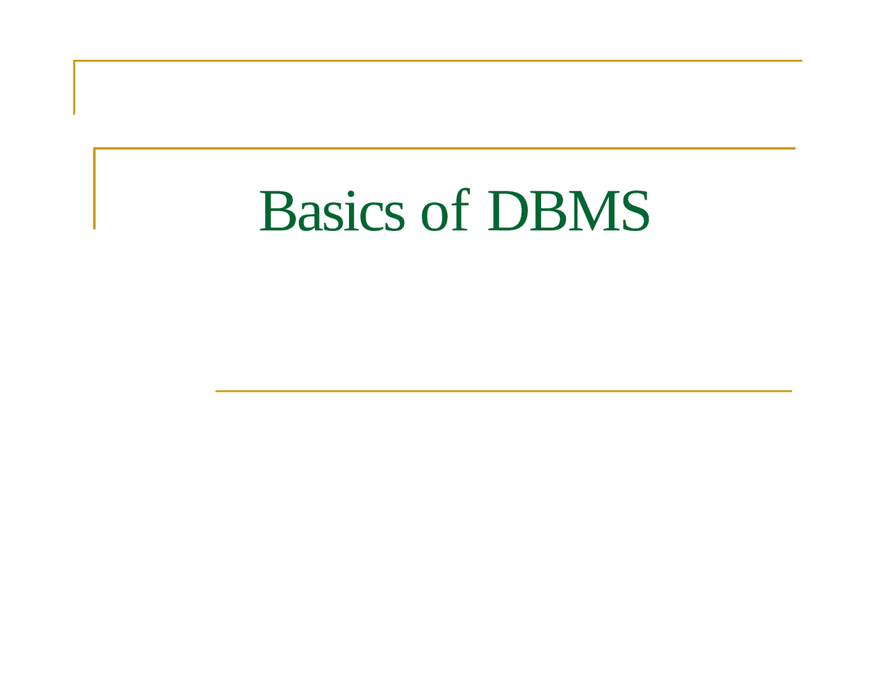 Unit 1 Basic of Dbms | Schemes and Mind Maps Database Management Systems (DBMS) | Docsity