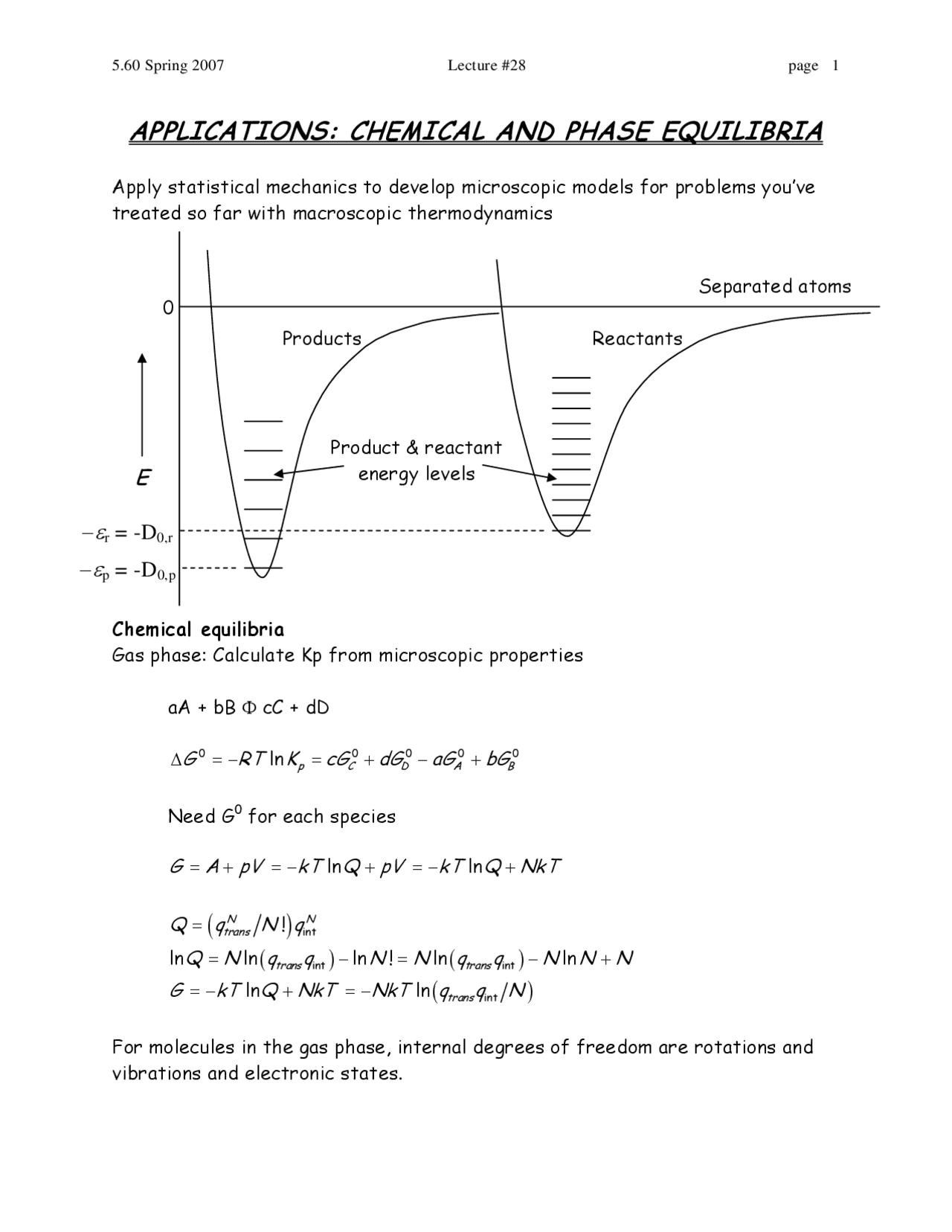 1 Thermodynamics & Kinetics-Chemical and Phase Equilibria | Lecture ...