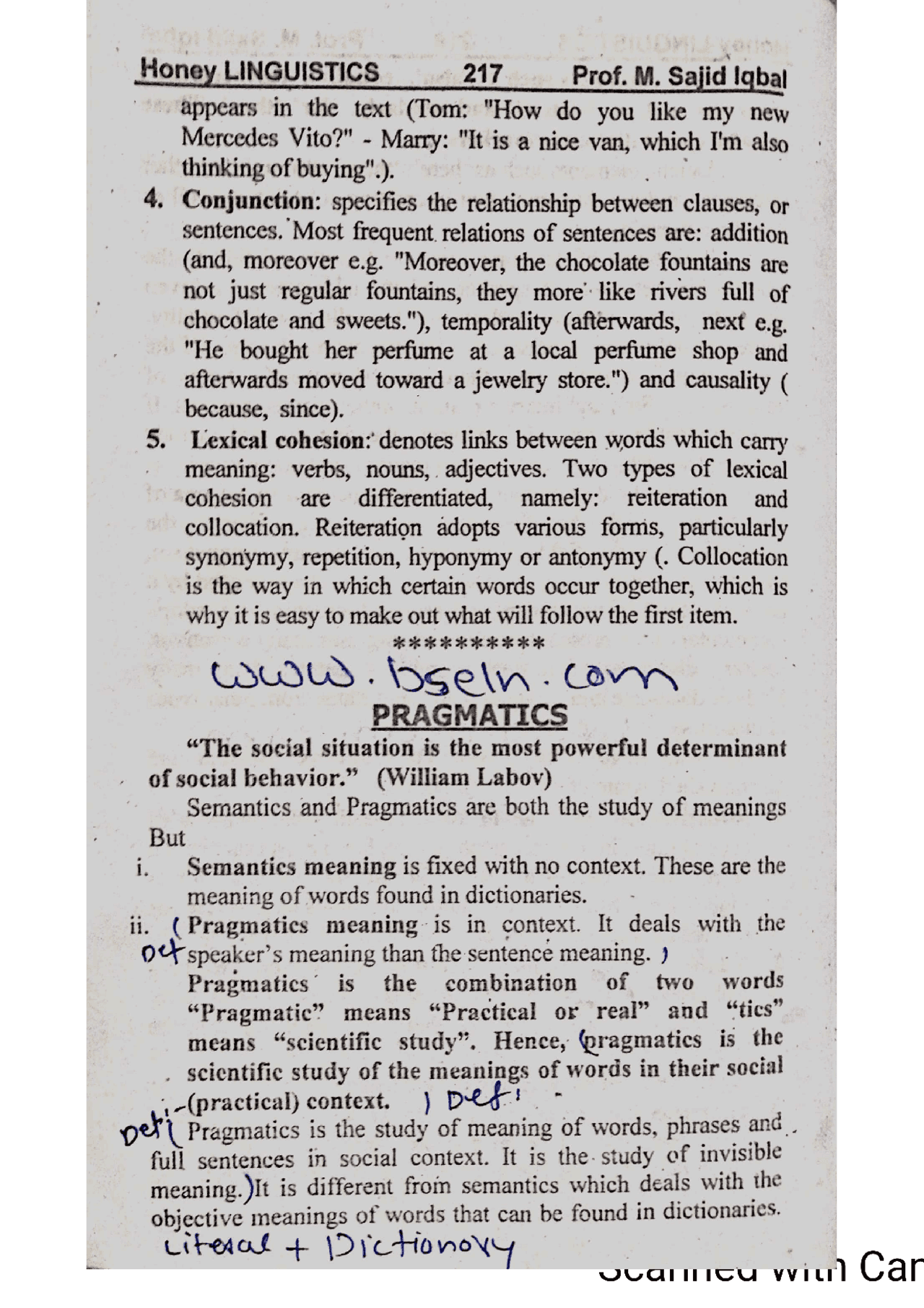 It Is Of Discourse Analysis And Also For Pragmatics And English Grammar
