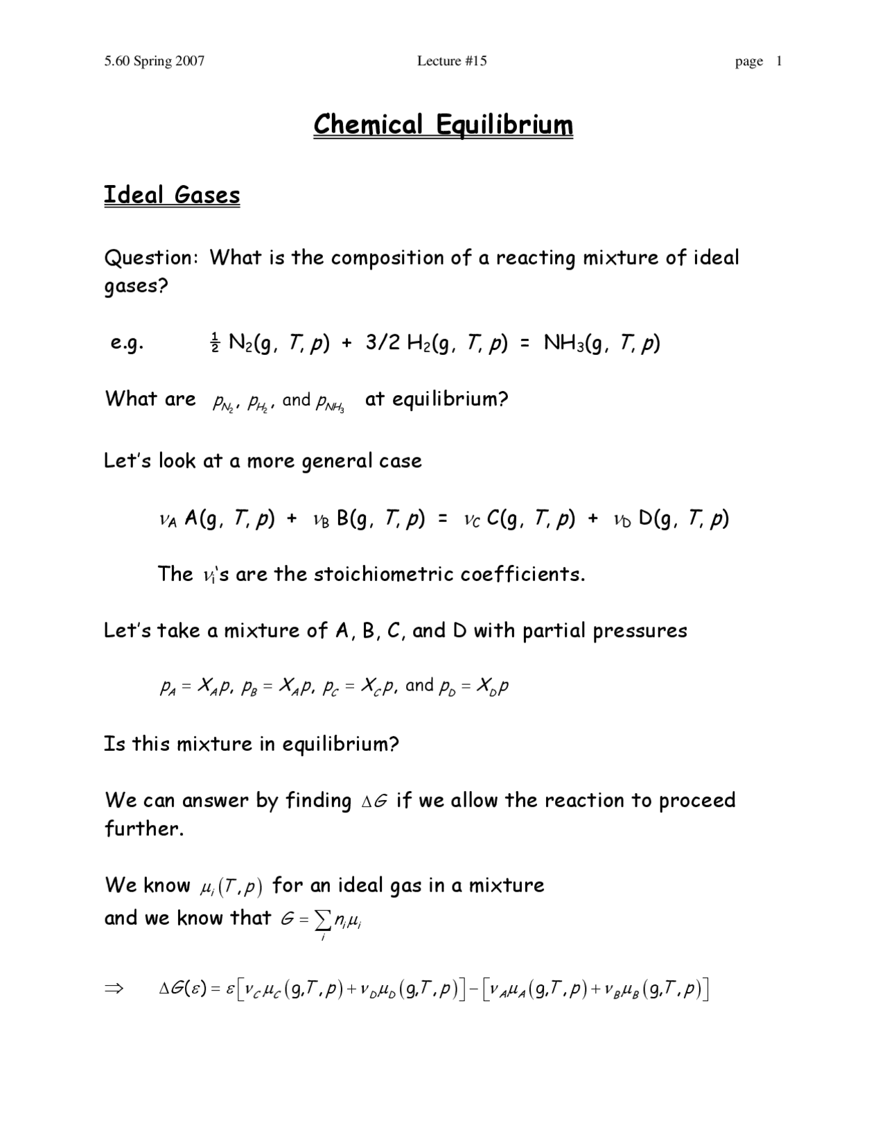 3 Thermodynamics & Kinetics-Chemical Equilibrium | Lecture notes ...