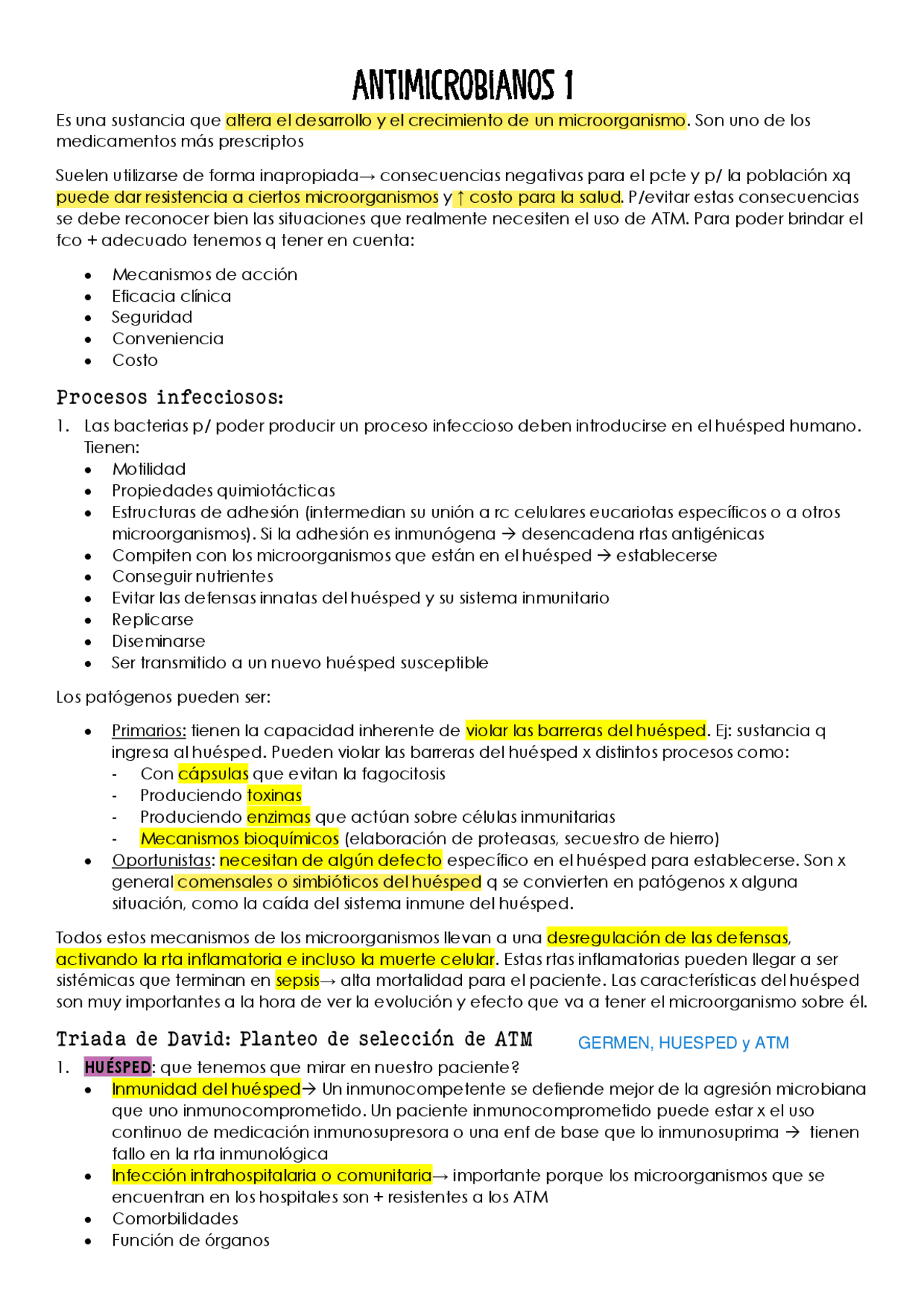 Antimicrobianos Generalidades Apuntes De Farmacología Docsity