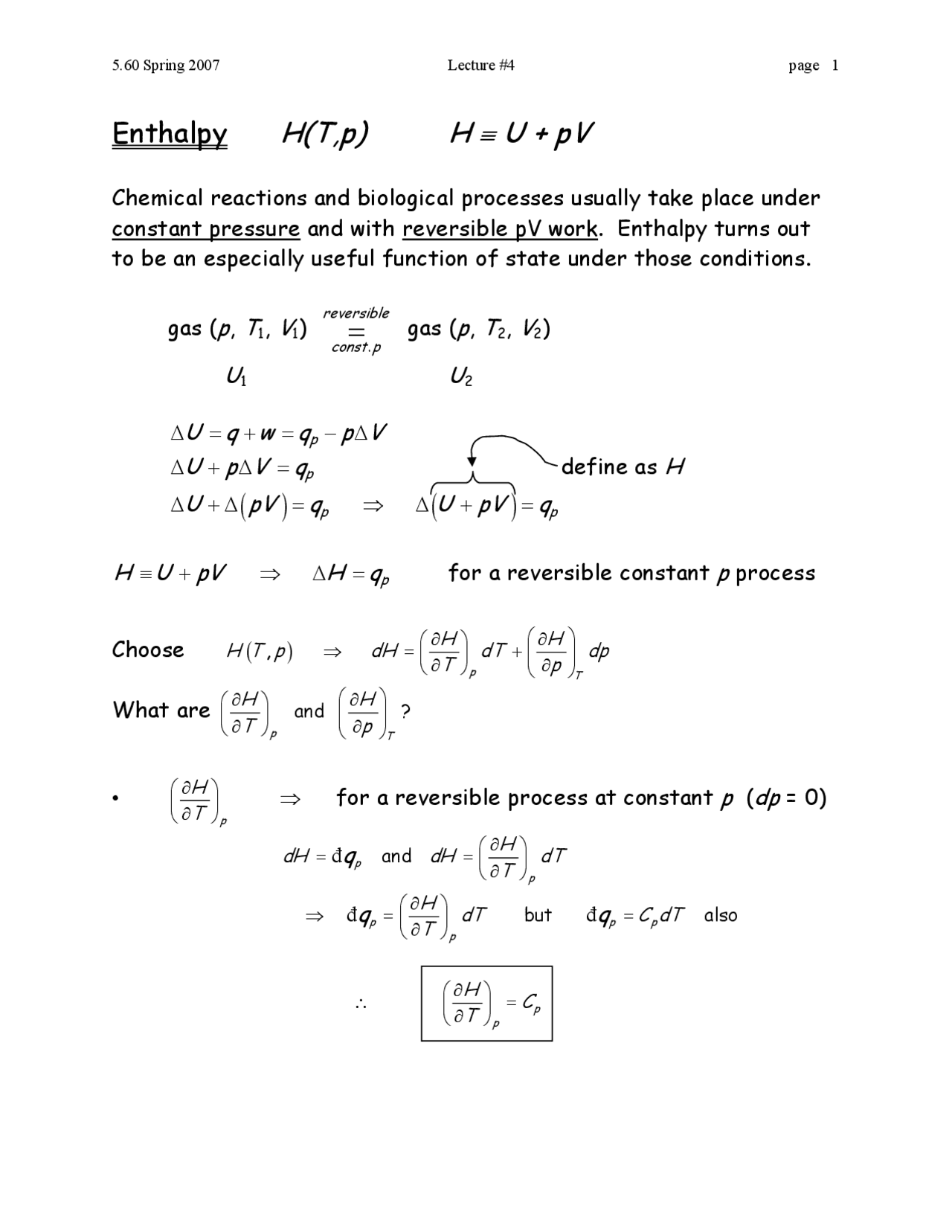 12 Thermodynamics & Kinetics-Enthalpy | Lecture notes Chemistry | Docsity
