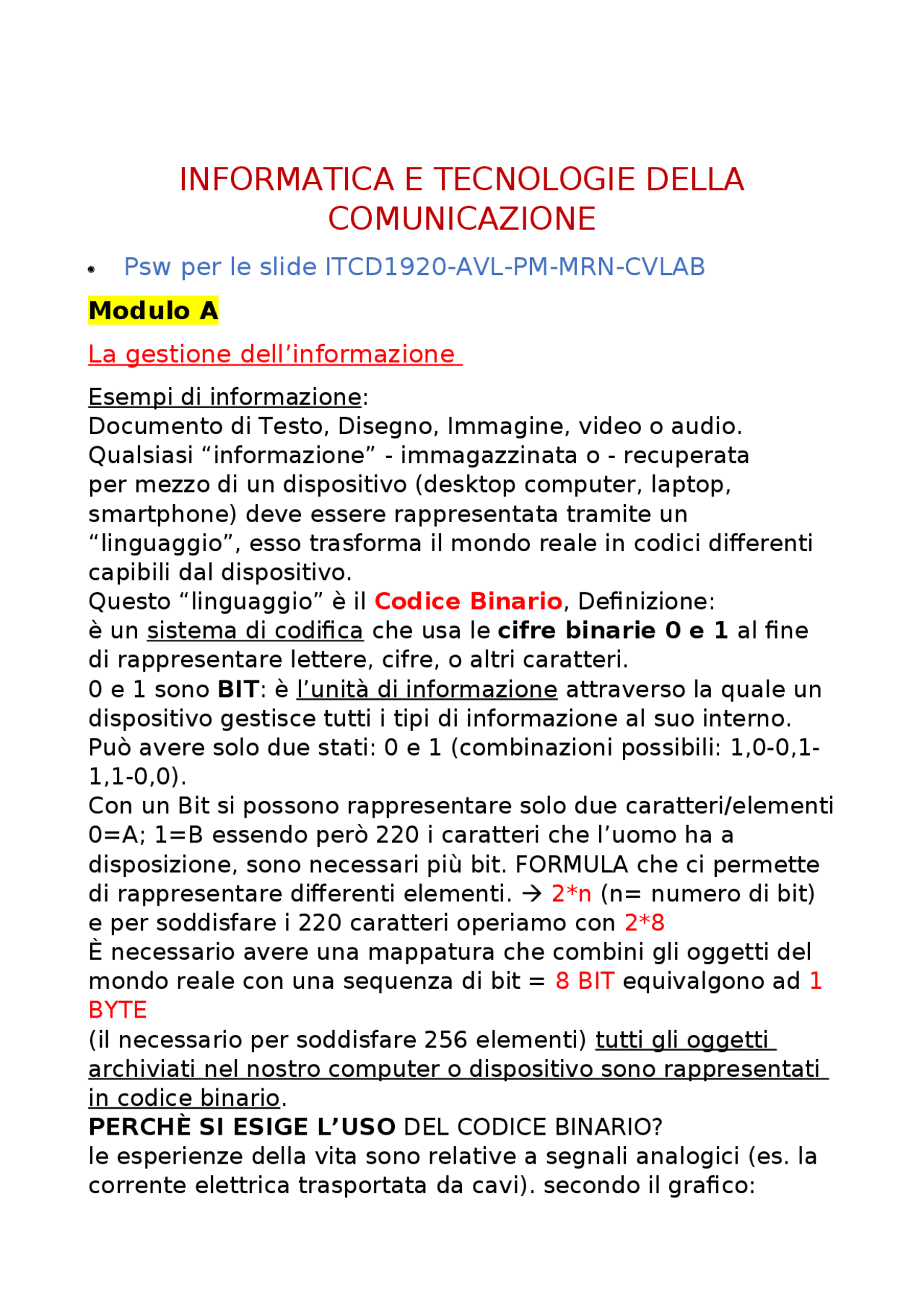 INFORMATICA E TECNOLOGIE DELLA COMUNICAZIONE DIGITALE | Slide di ...
