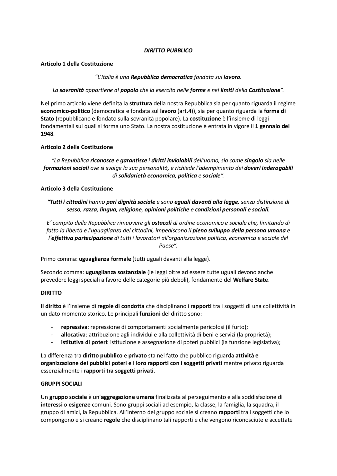 Diritto Pubblico Unito Profssa Racca Appunti Di Diritto Pubblico