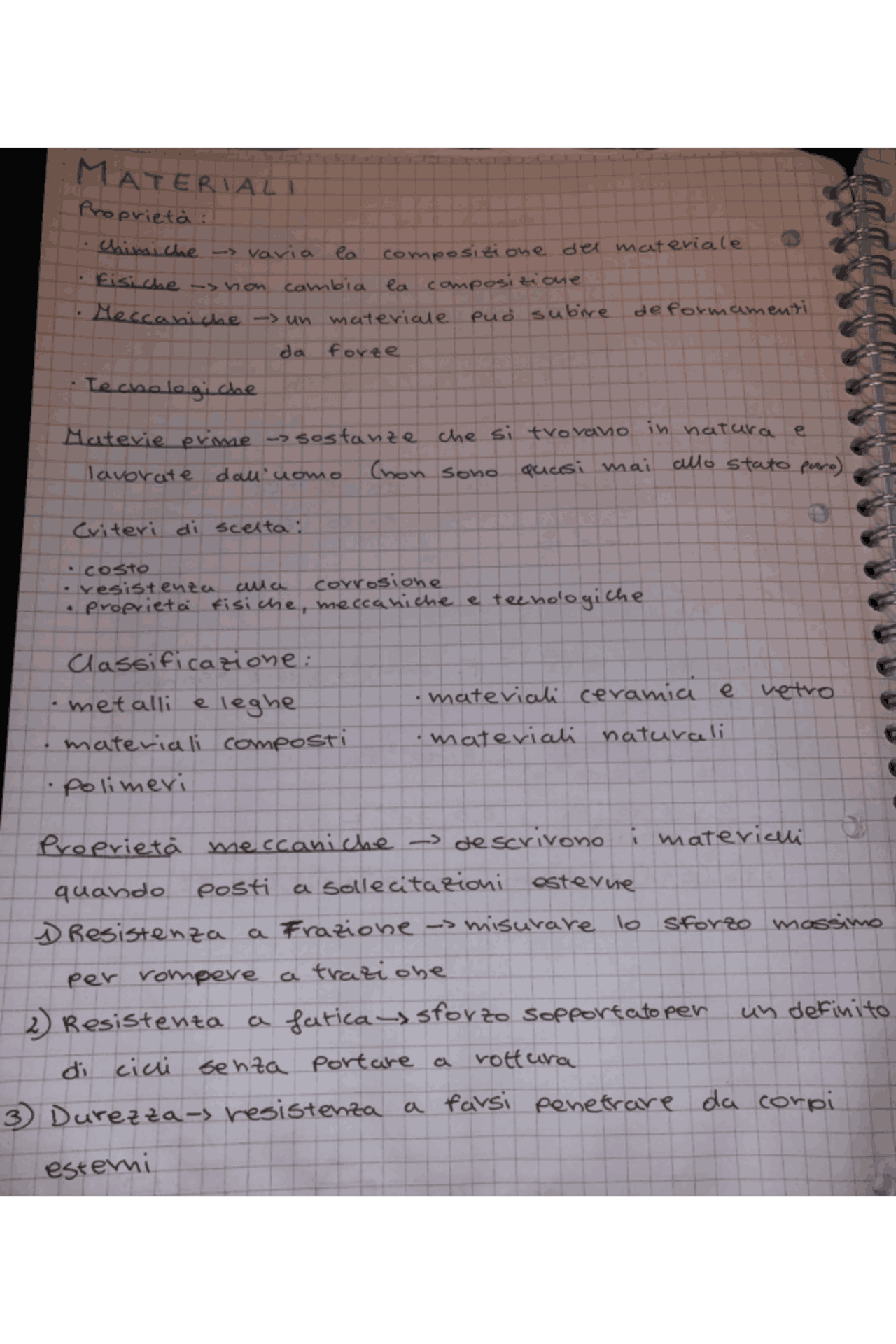 Appunti E Riassunti Sui Materiali Schemi E Mappe Concettuali Di
