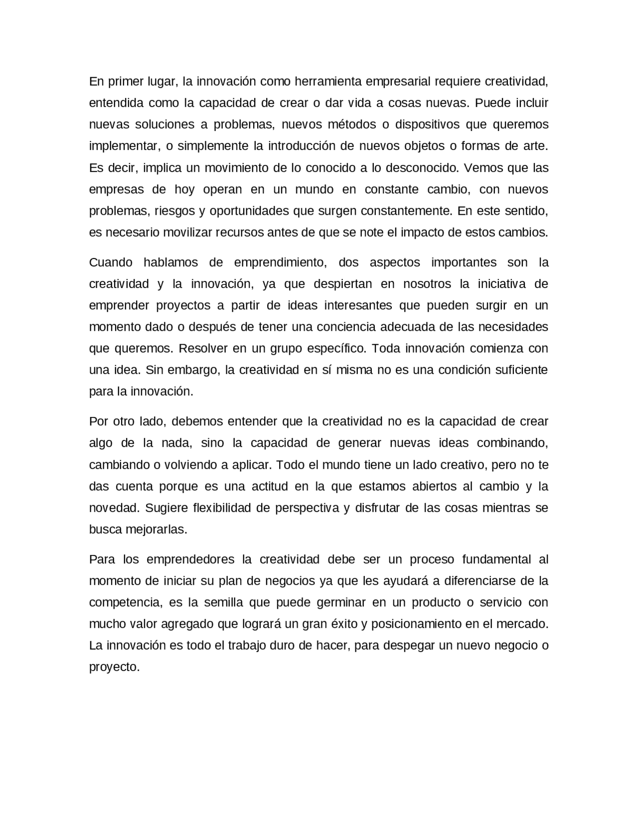 La Creatividad E Inovación Resúmenes De Pensamiento Creativo Docsity