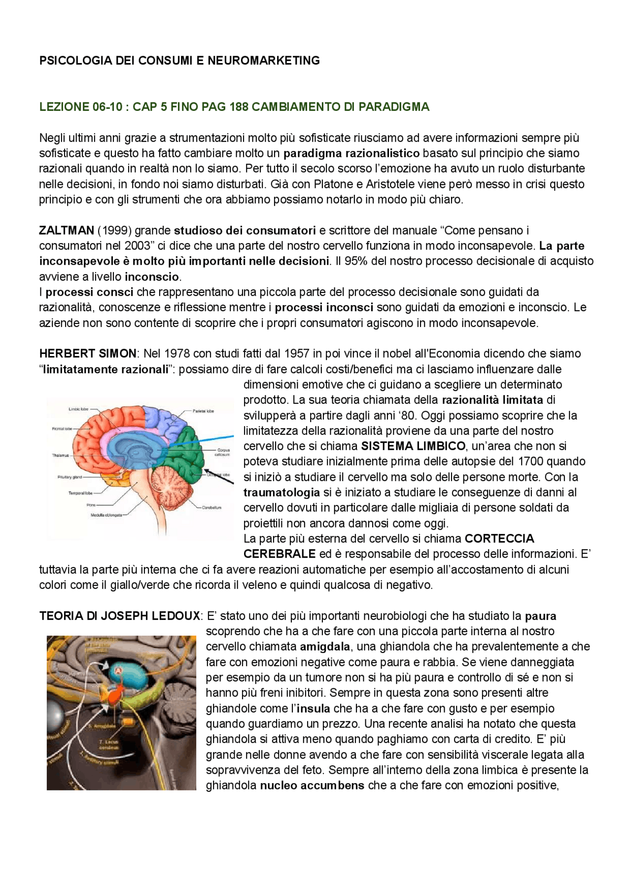 Psicologia Dei Consumi E Neuromarketing Appunti Completi Iulm