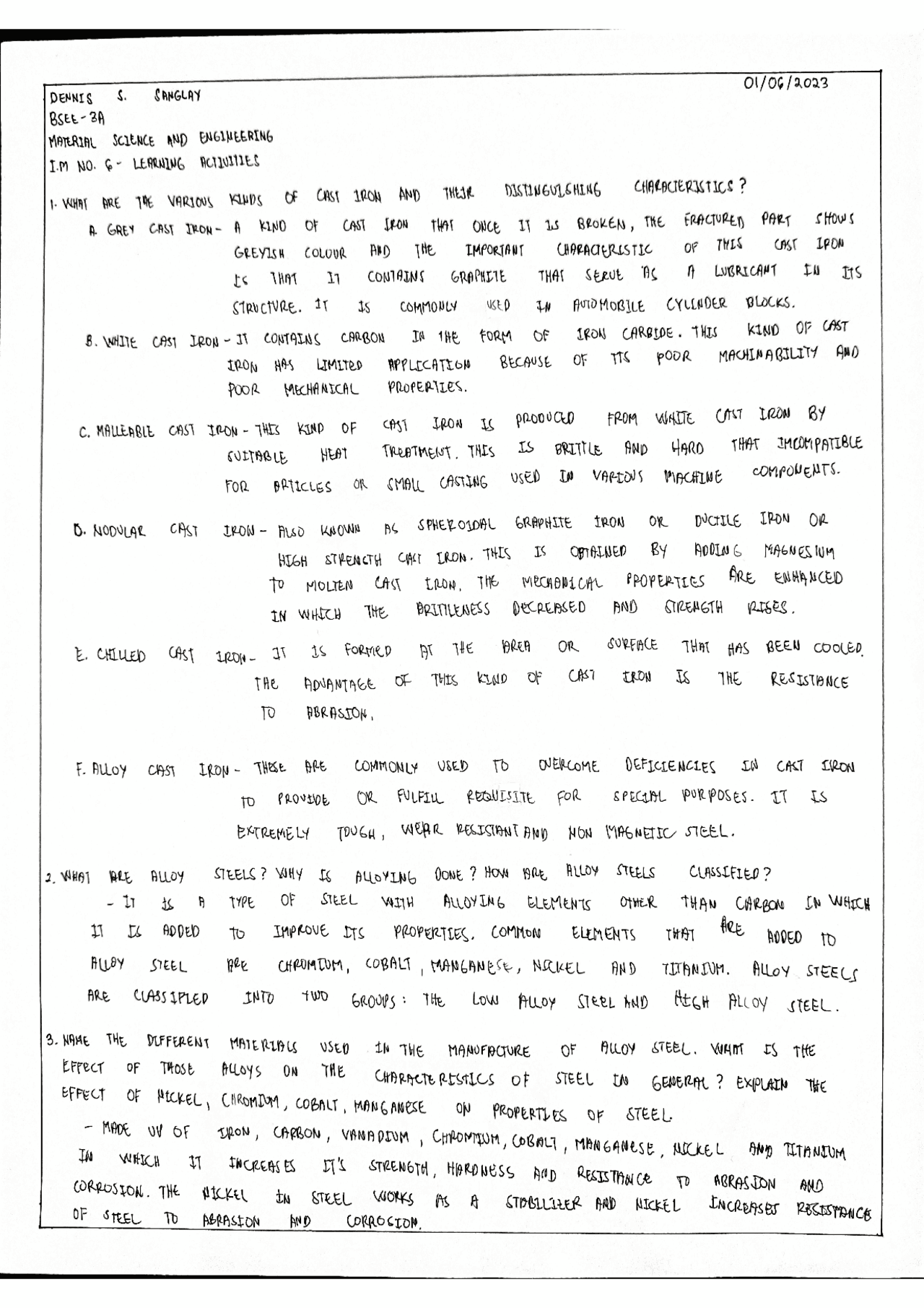 Learning Activity Basic Occupational Safety And Health Cheat Sheet