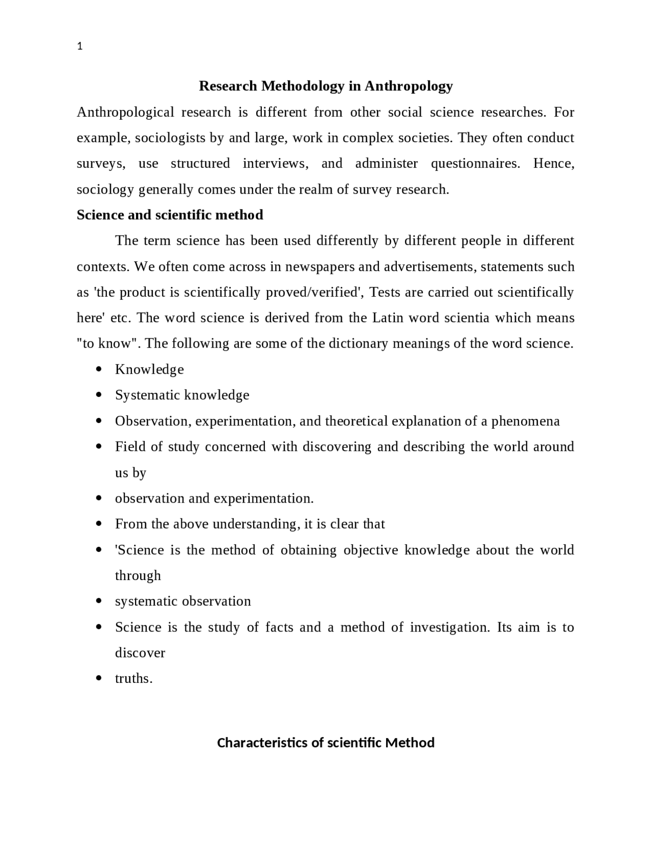 Research Methodology in Anthropology | Study Guides, Projects, Research ...