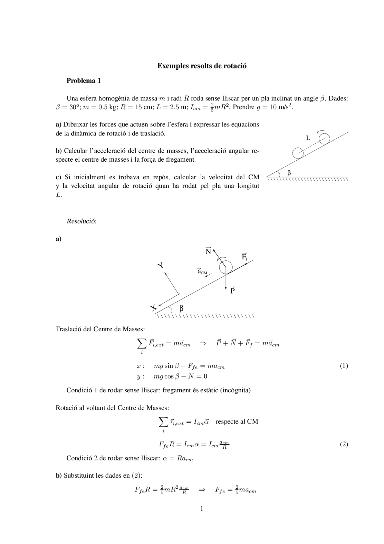 Ejemplos resueltos ejercicios | Apuntes de Física | Docsity