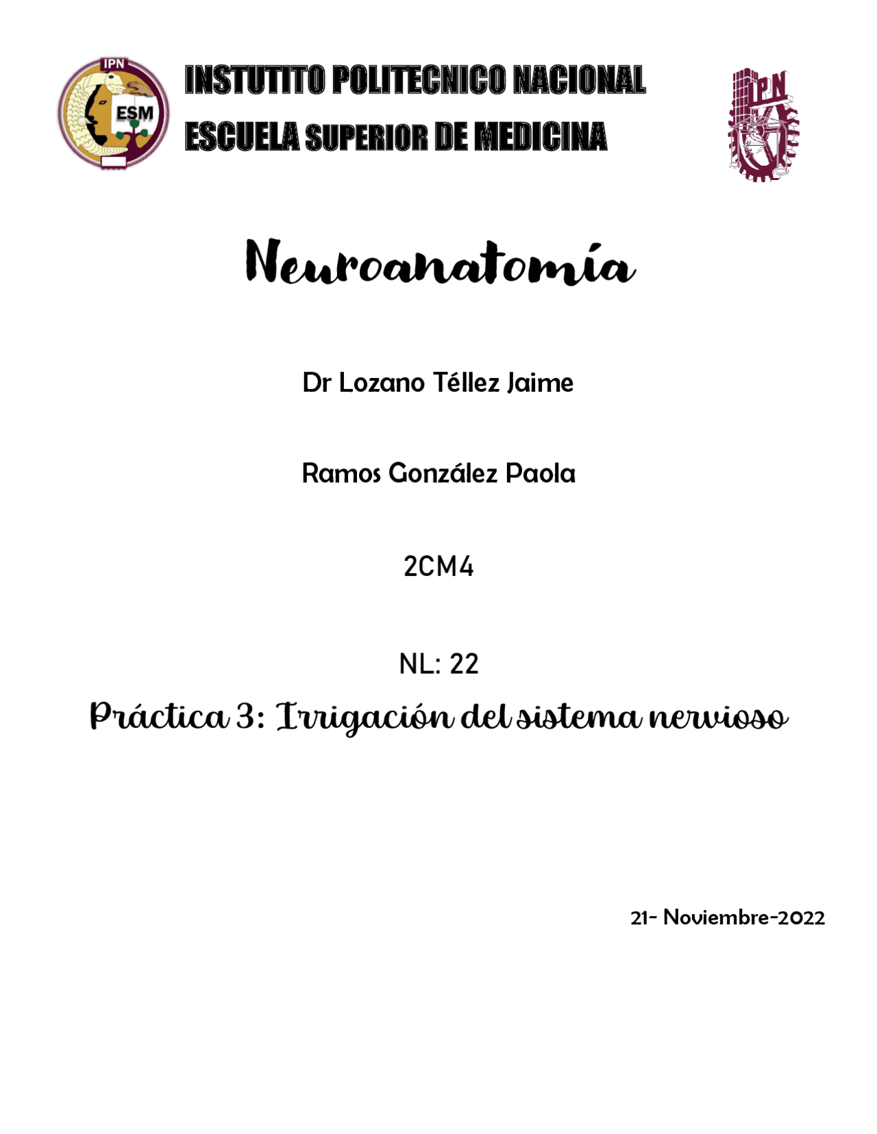 Neuroanatomia Cuestionario Apuntes De Neuroanatomía Docsity