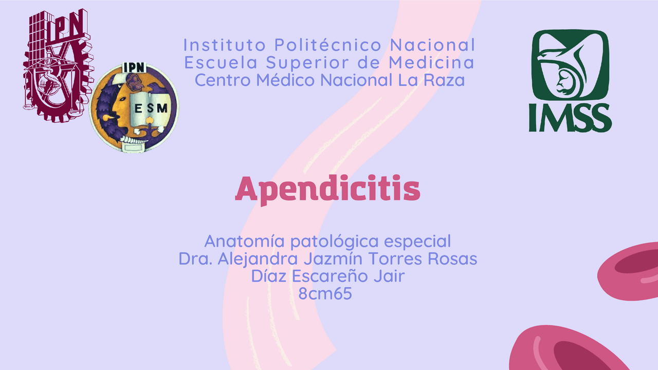Apendicitis Inflamación Del Apéndice Diapositivas De Anatomía