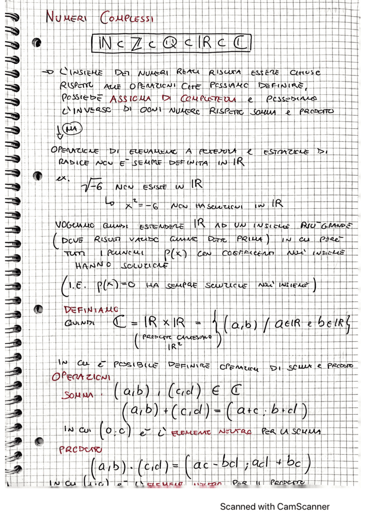 Numeri Complessi E Proprietà Schemi E Mappe Concettuali Di Analisi