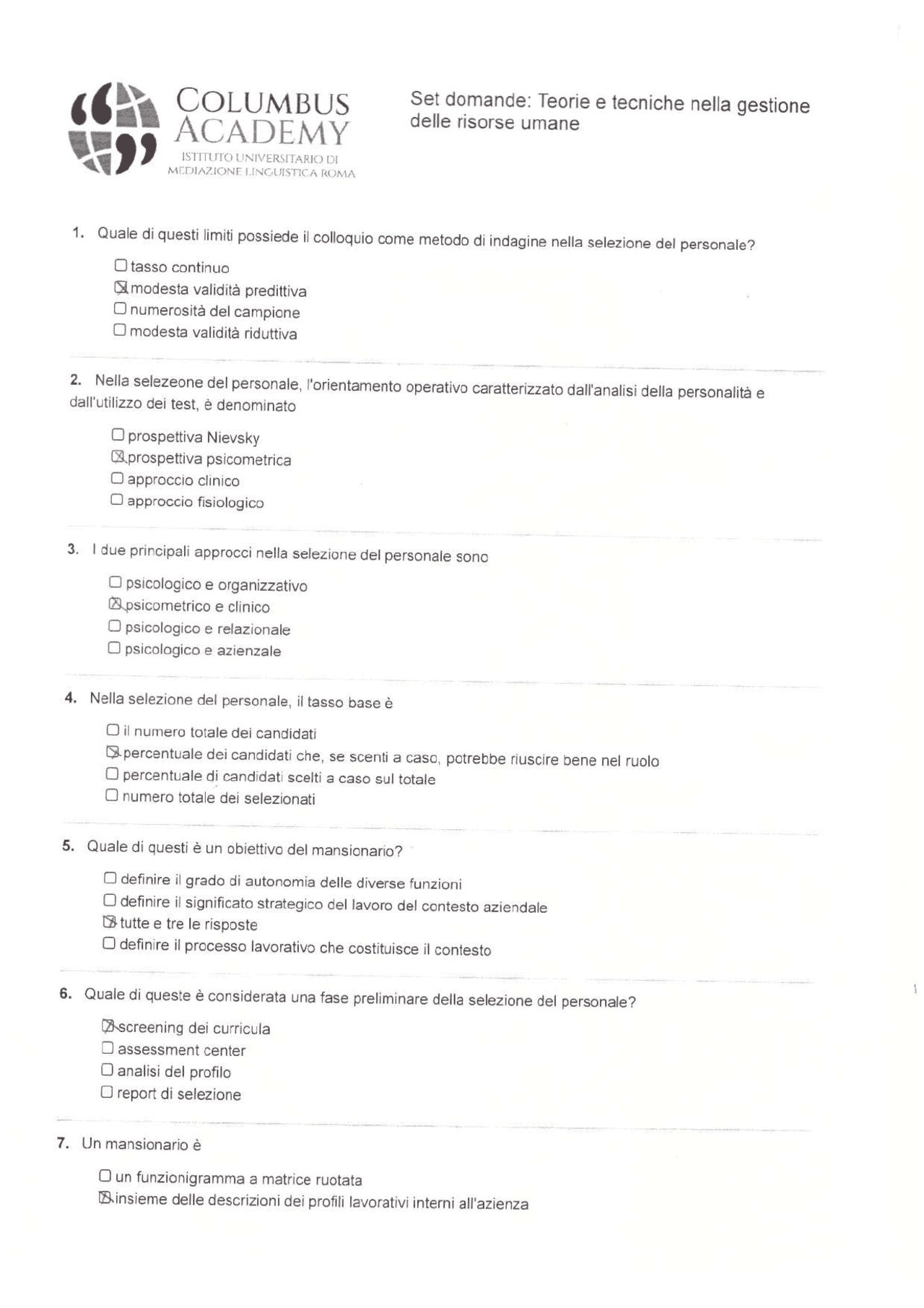 Teorie e tecniche delle attività motorie | Prove d'esame di Scienze Motorie | Docsity