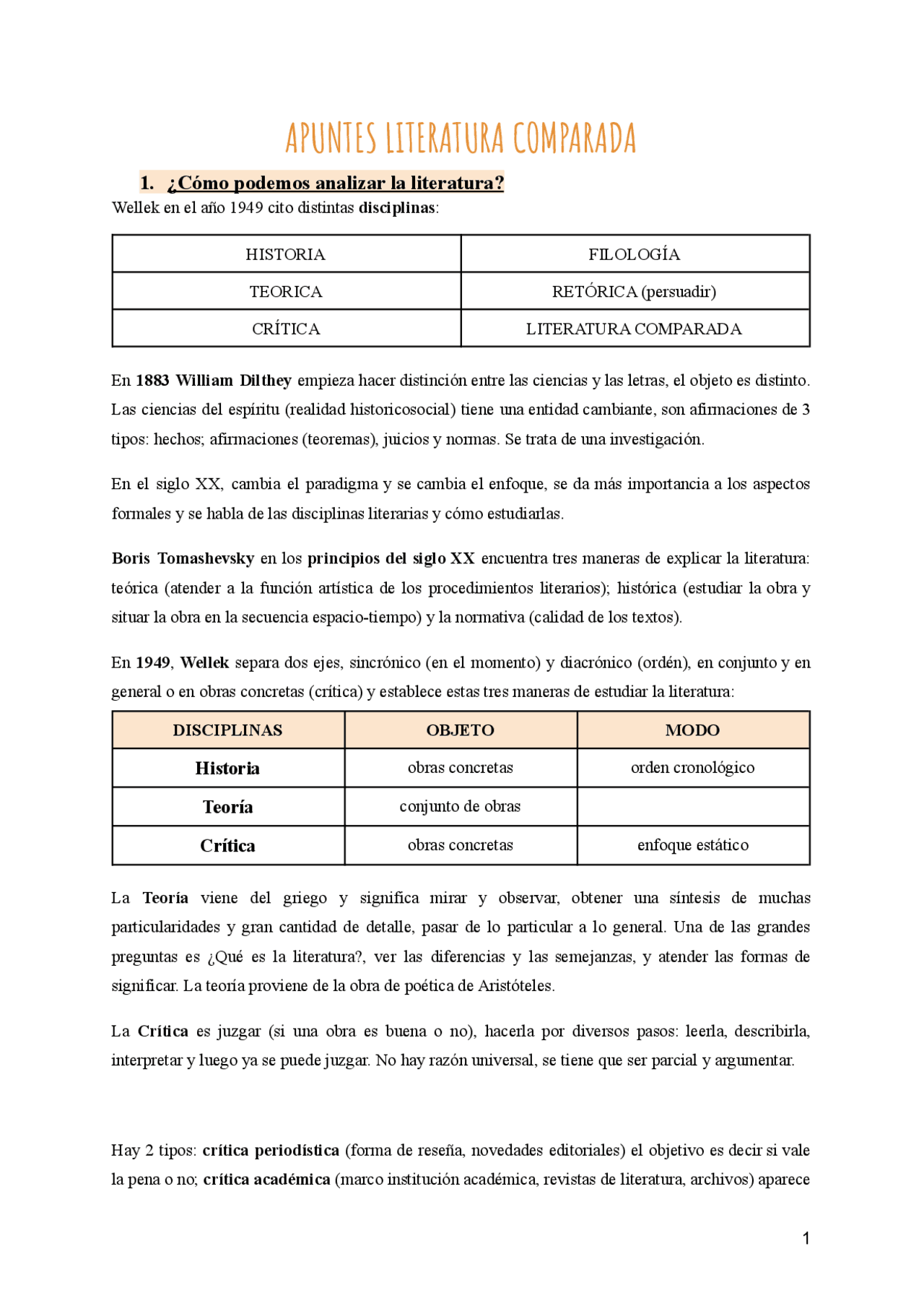 Apuntes Literatura Comparada Apuntes De Literatura Docsity