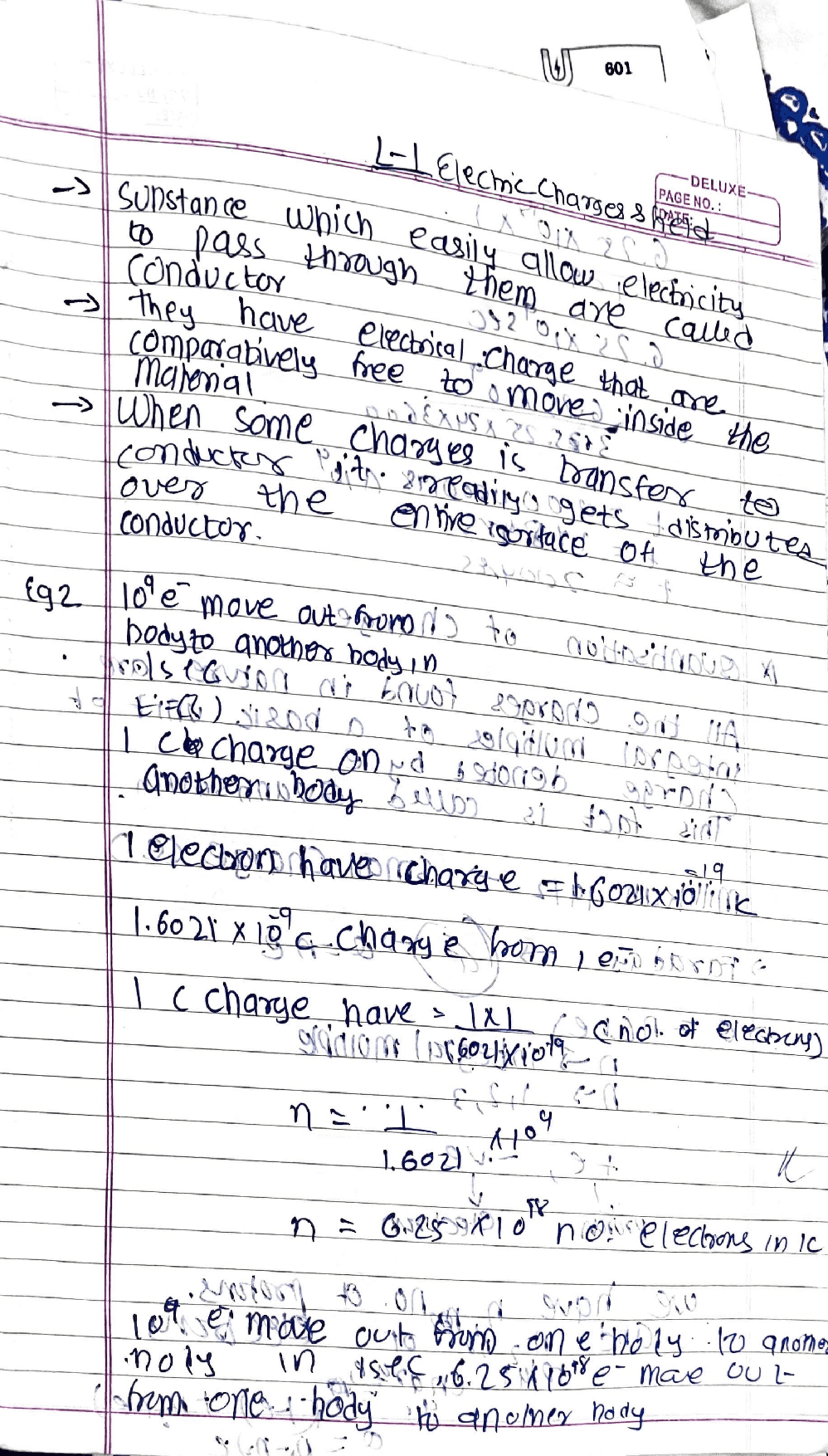 Electric Charges And Fields Lecture Notes Physics Docsity