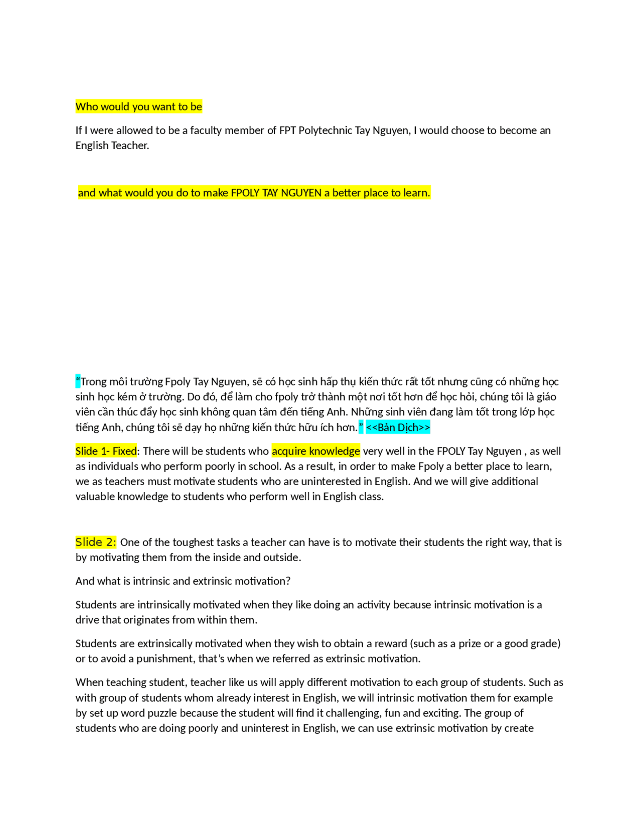 First prize for english contest | Study notes English Language | Docsity