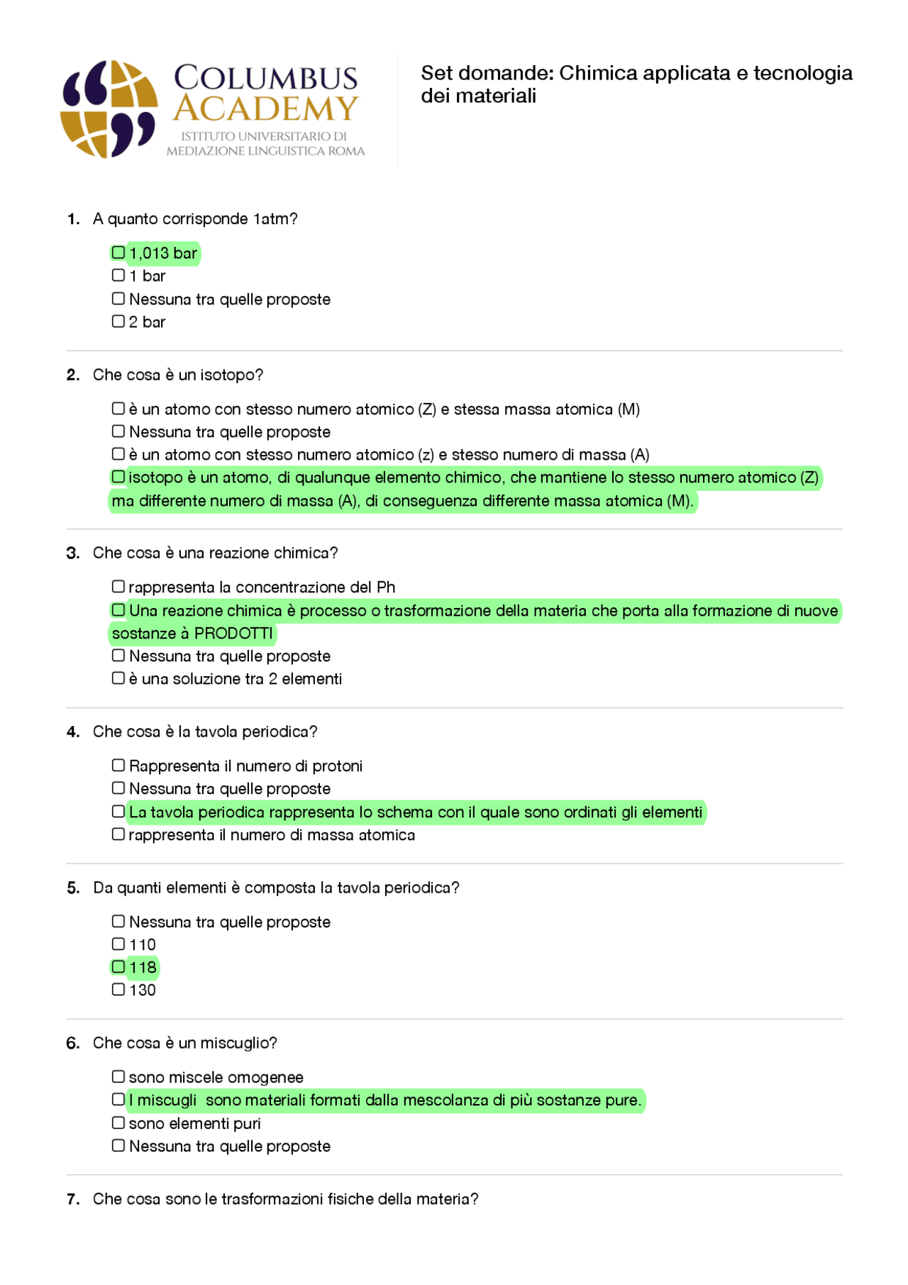 Domande di esame svolte columbus academy | Prove d'esame di Tecnologia ...