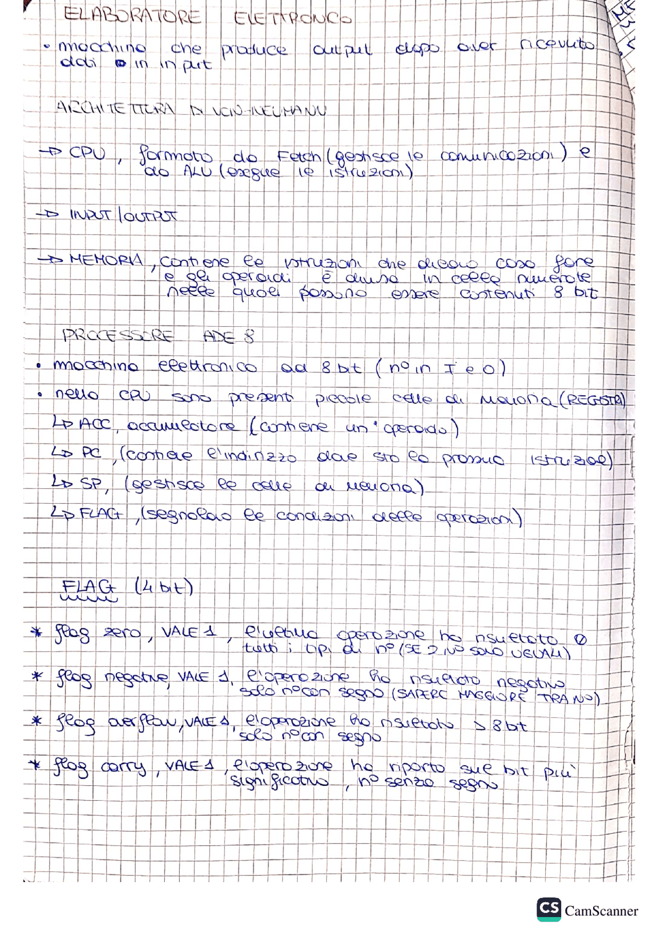 Fondamenti di informatica- ADE8 | Schemi e mappe concettuali di Fondamenti di informatica | Docsity
