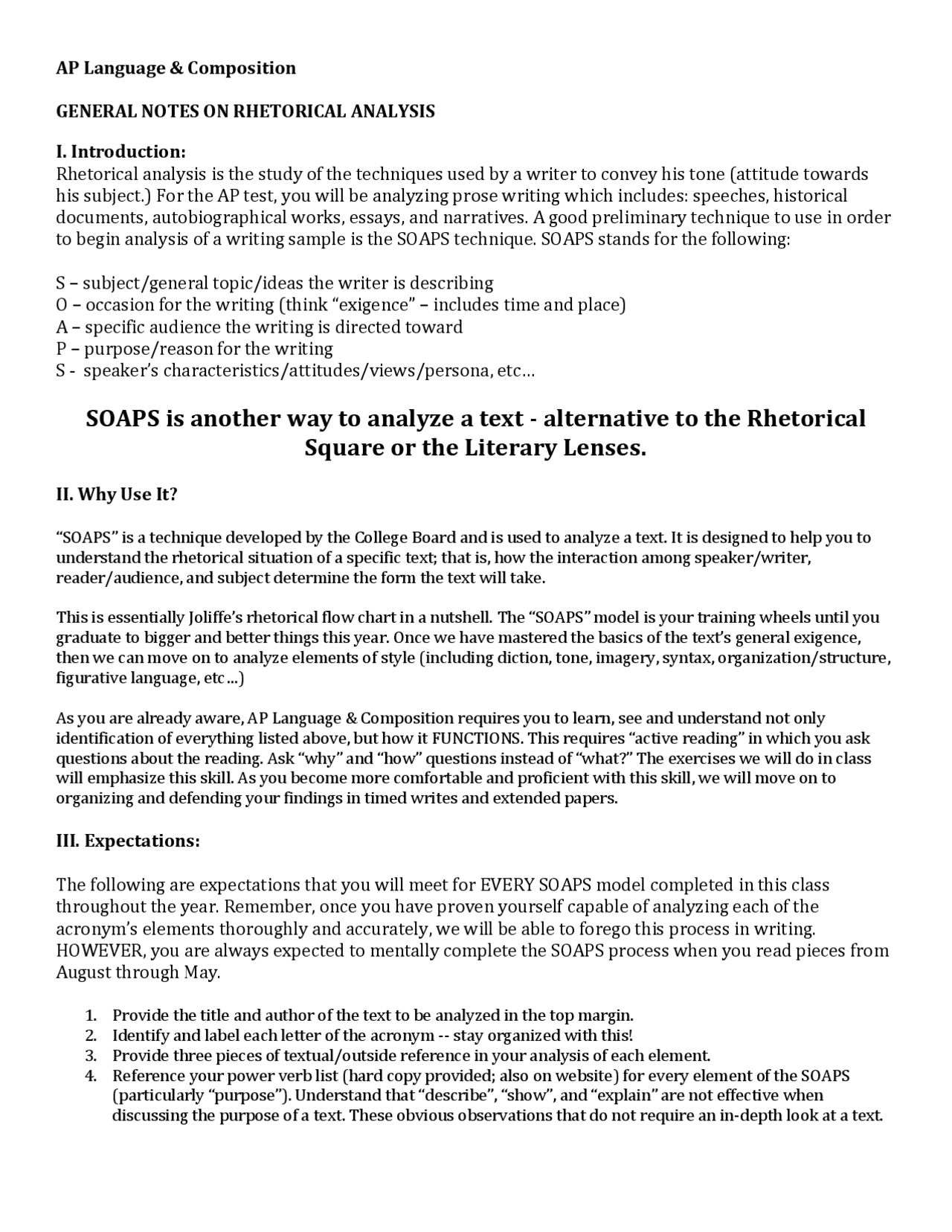 General Notes on Rhetorical Analysis | Schemes and Mind Maps Literature ...