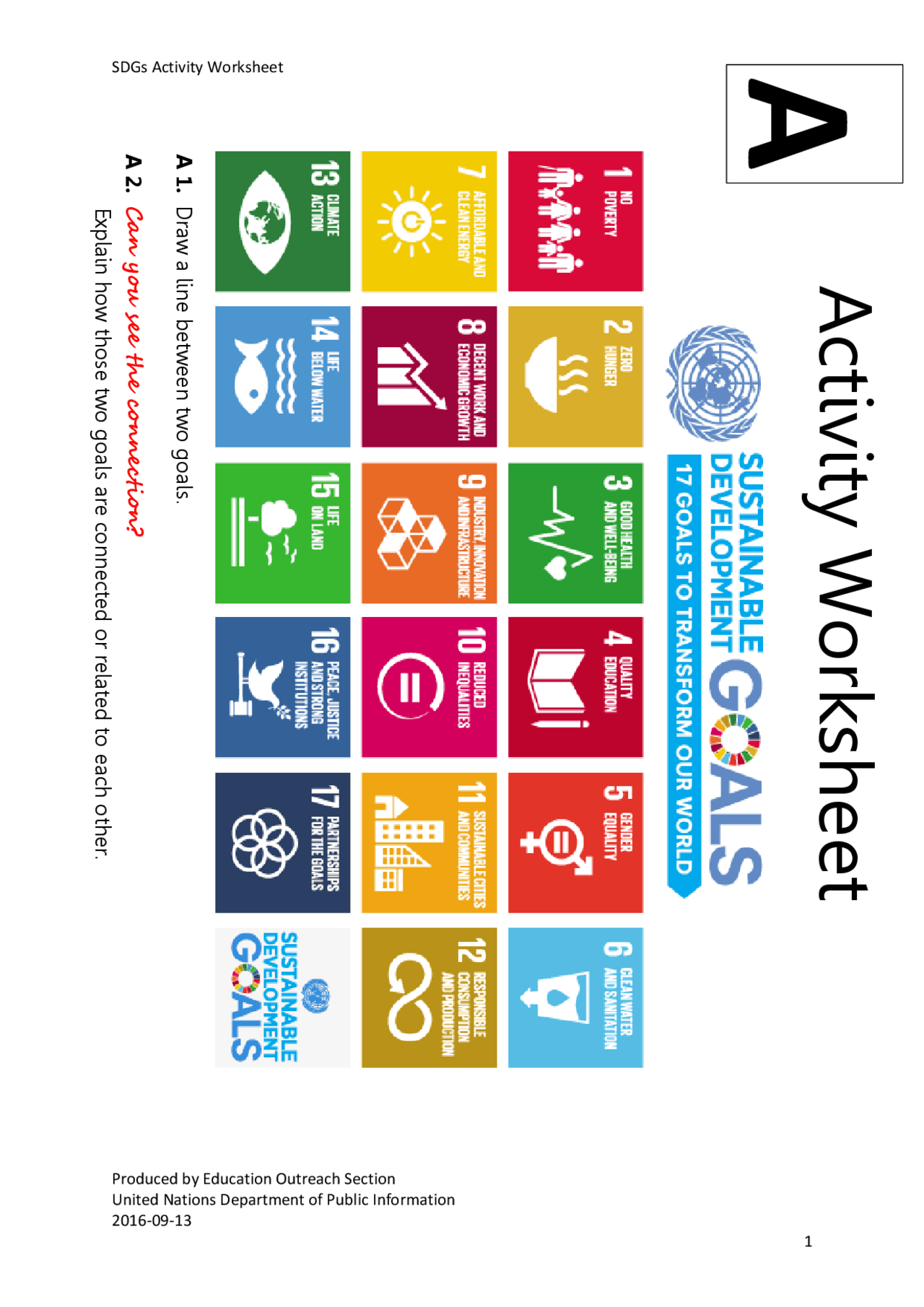 Activity W orksheet | Exams Sustainable Development | Docsity