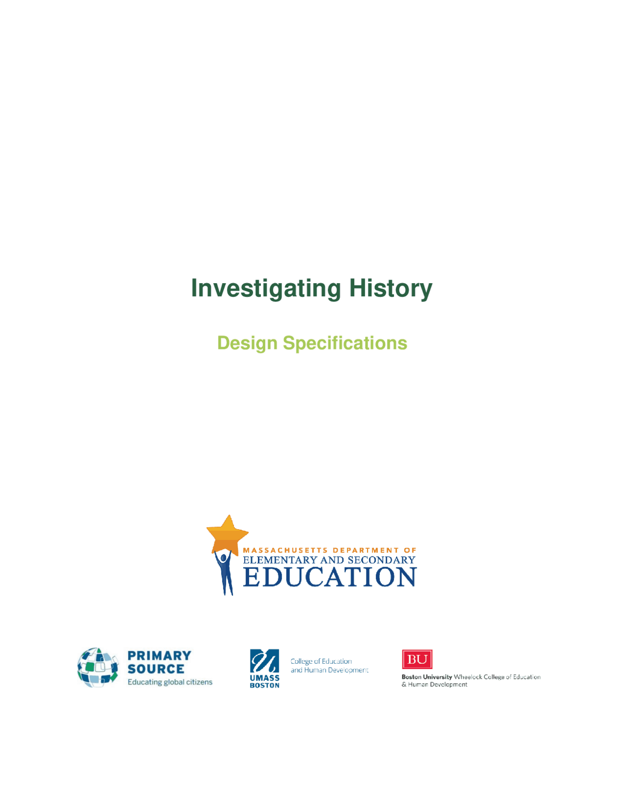 Investigating History Curriculum Design Specifications | Exercises ...