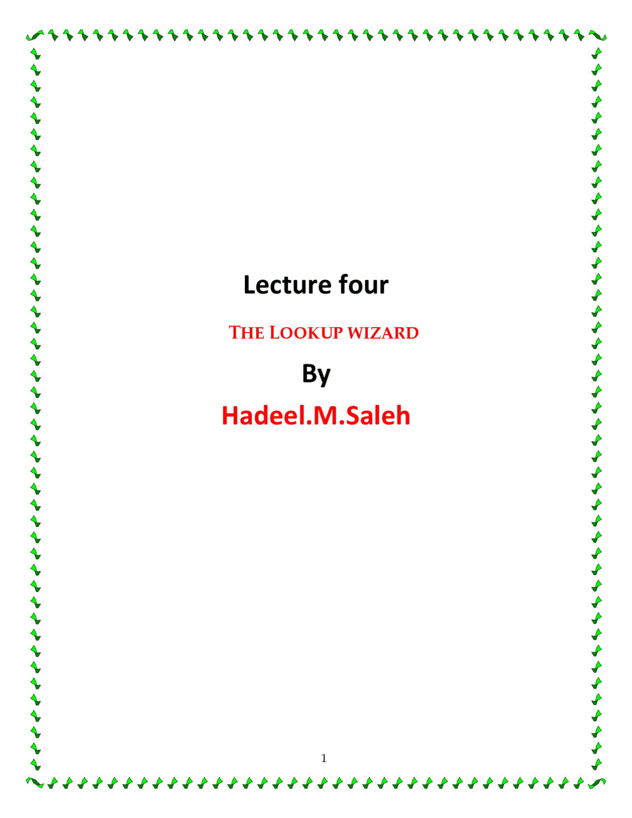 The Lookup Wizard | Slides Design | Docsity