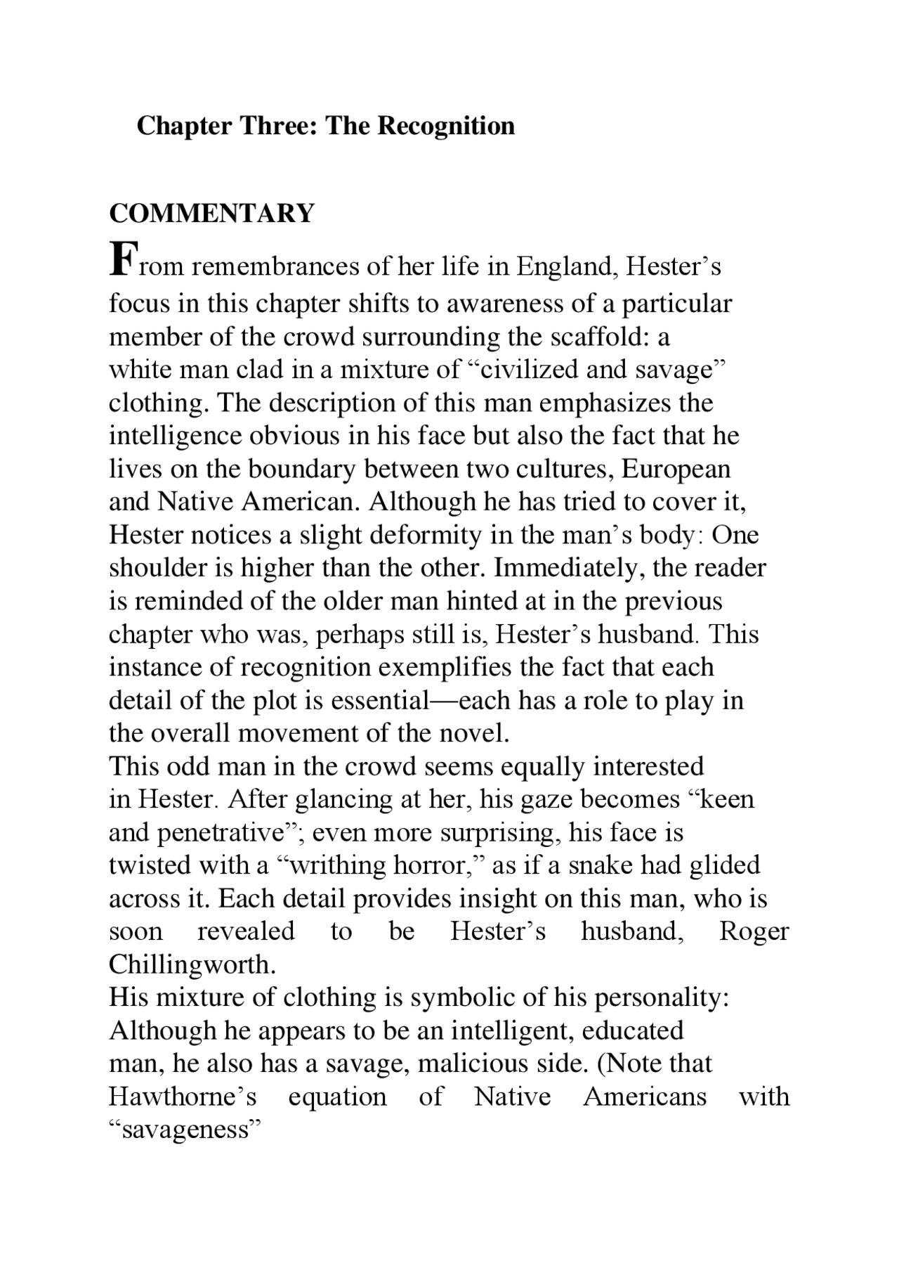 The Recognition in The Scarlet Letter | Schemes and Mind Maps English ...