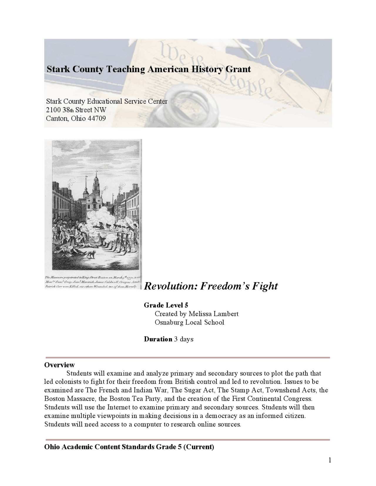 Revolution | Summaries American History | Docsity