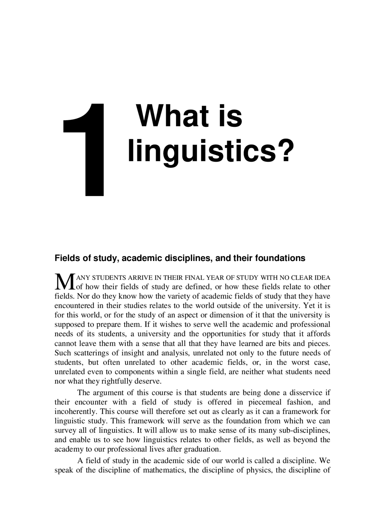 Notes For Introduction To Linguistics Slides Linguistics Docsity