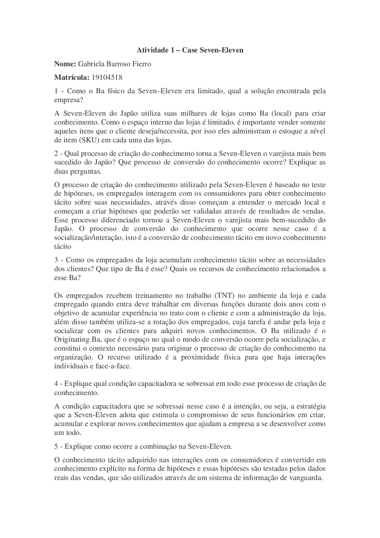 Atividade 1 Habitats De Inovação Exercícios Inovação Docsity