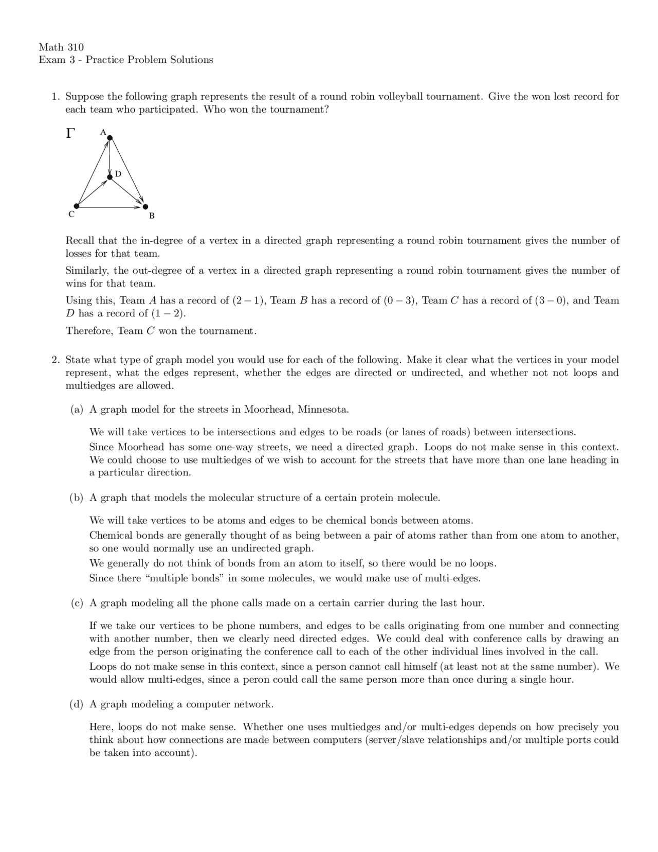 Math 310 Exam 3 | Slides Molecular Structure | Docsity