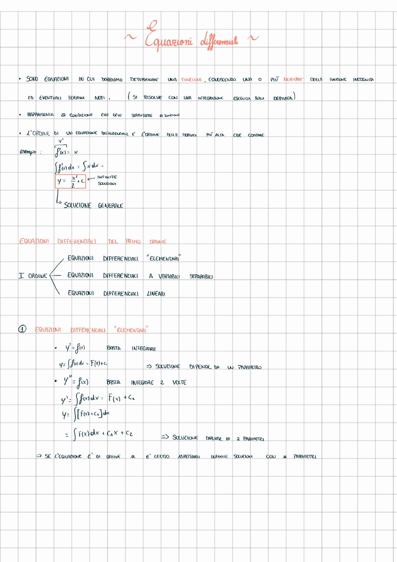 Equazioni differenziali | Appunti di Fisica | Docsity