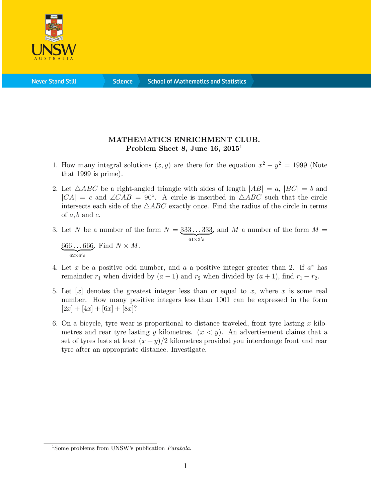 Mathematics Enrichment Club Problem Sheet 8 Schemes And Mind Maps
