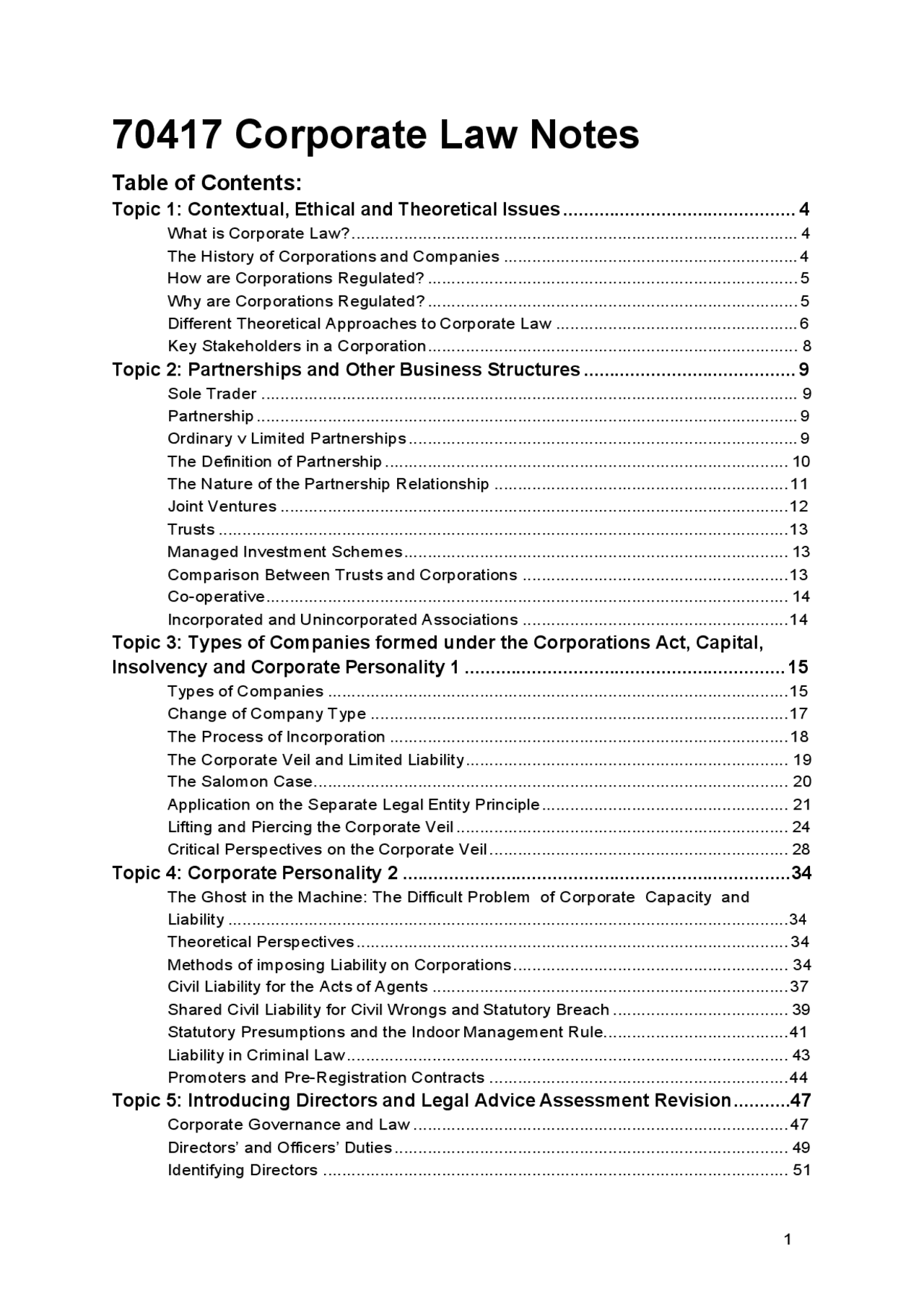 Corporate Law Notes Schemes And Mind Maps Corporate Law Docsity