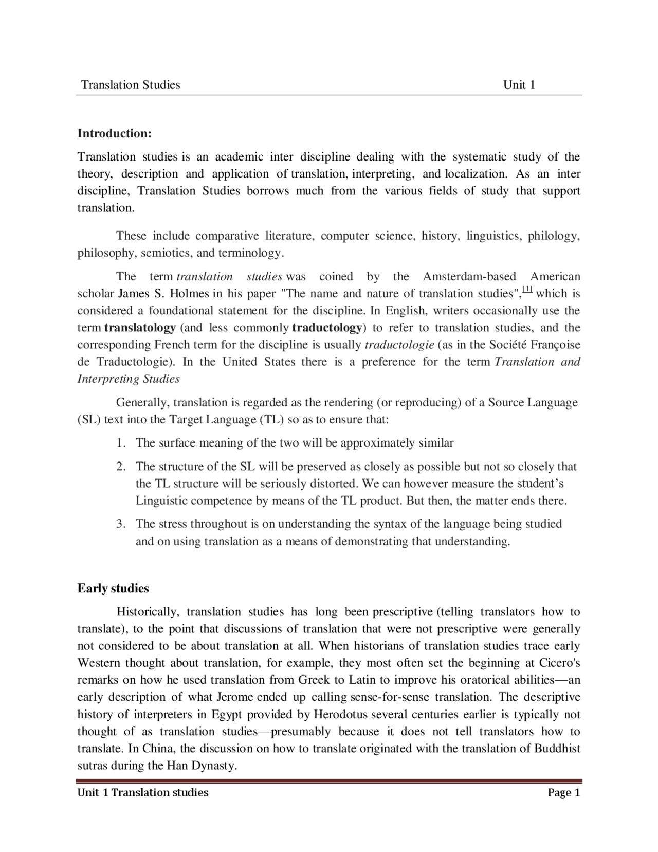 Translation Studies: An Introduction | Study notes Translation Studies ...