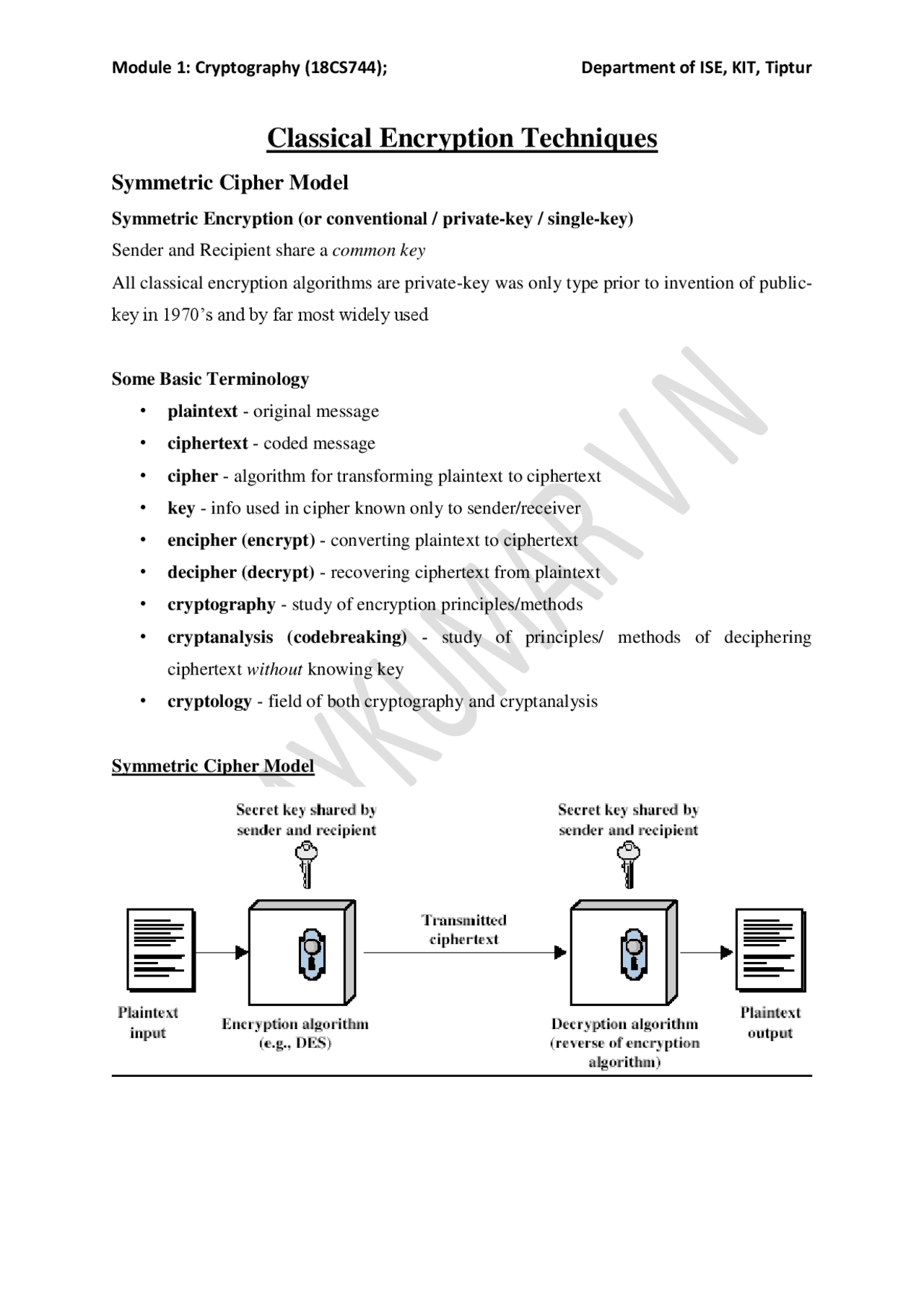 It Is About The Introduction To Cryptography And Its Types Lecture
