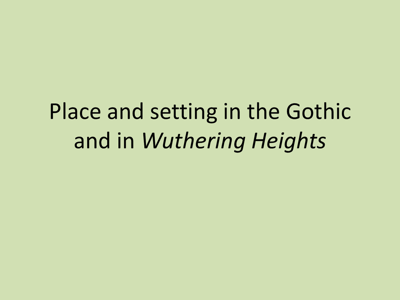 Gothic Imagery In Wuthering Heights - Infoupdate.org