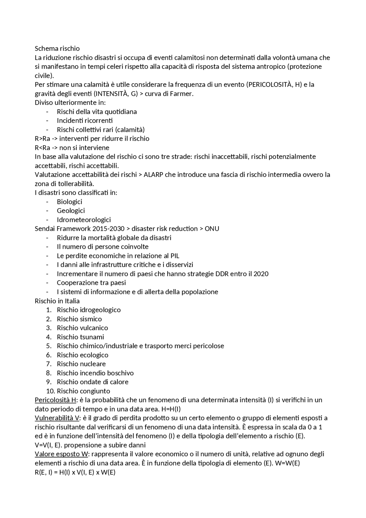 Schemi progettazione territoriale per la gestione dei rischi | Schemi e mappe concettuali di ...