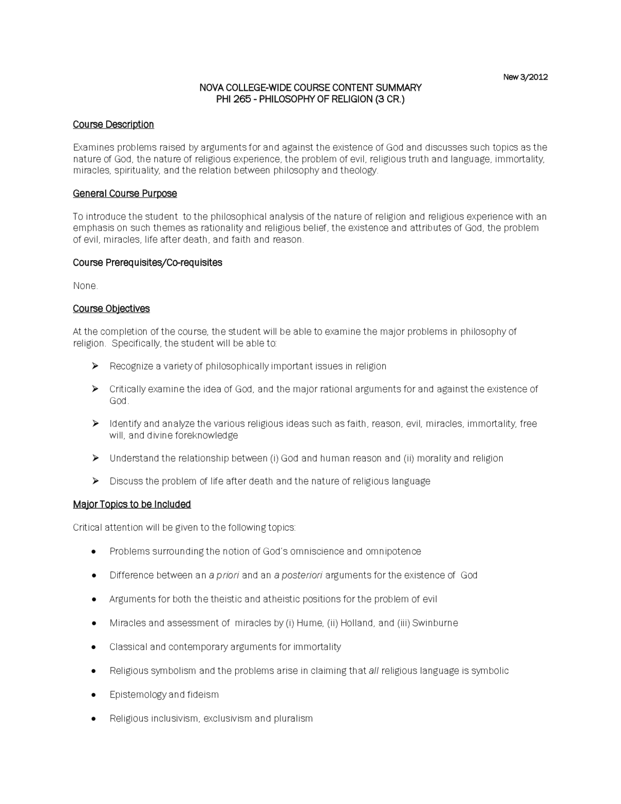 Philosophy Of Religion Course Summary Exercises Philosophy Docsity
