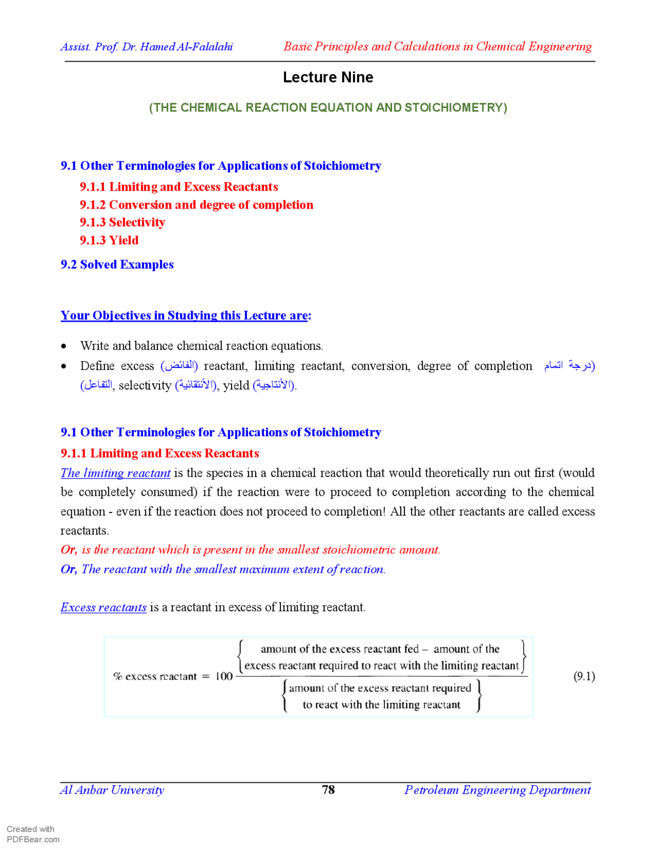 Basic Principles and Calculations in Chemical Engineering: The Chemical ...