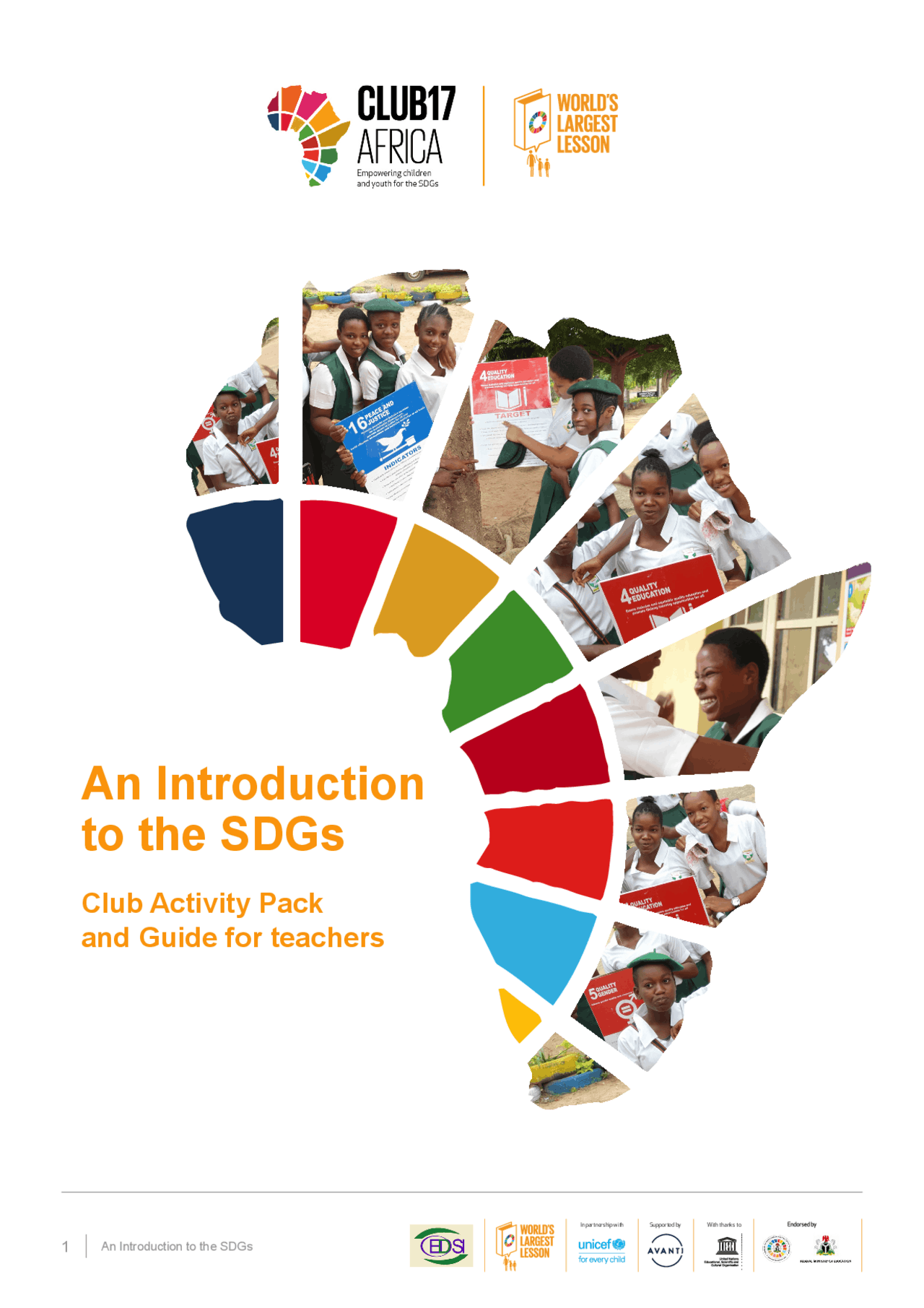 An Introduction to the SDGs Club Activity Pack and Guide for Teachers ...