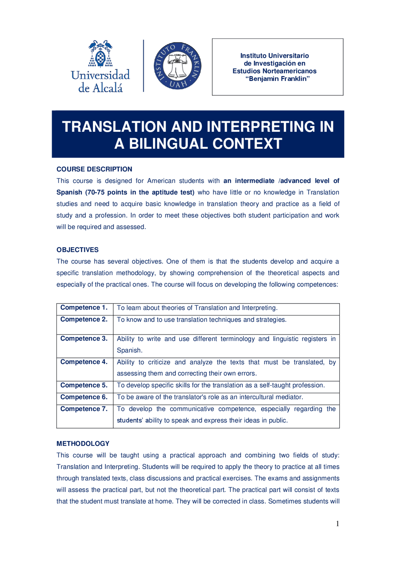 Translation and Interpreting in a Bilingual Context | Exams Translation ...